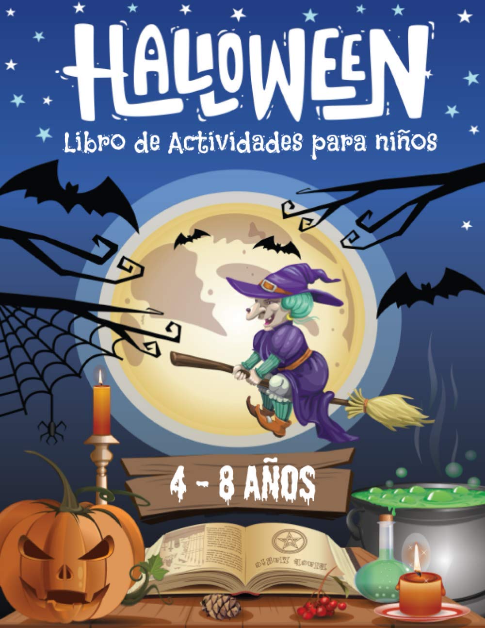 Buy Halloween Libro de Actividades para Niños de 4 a 8 años: Libro de ...