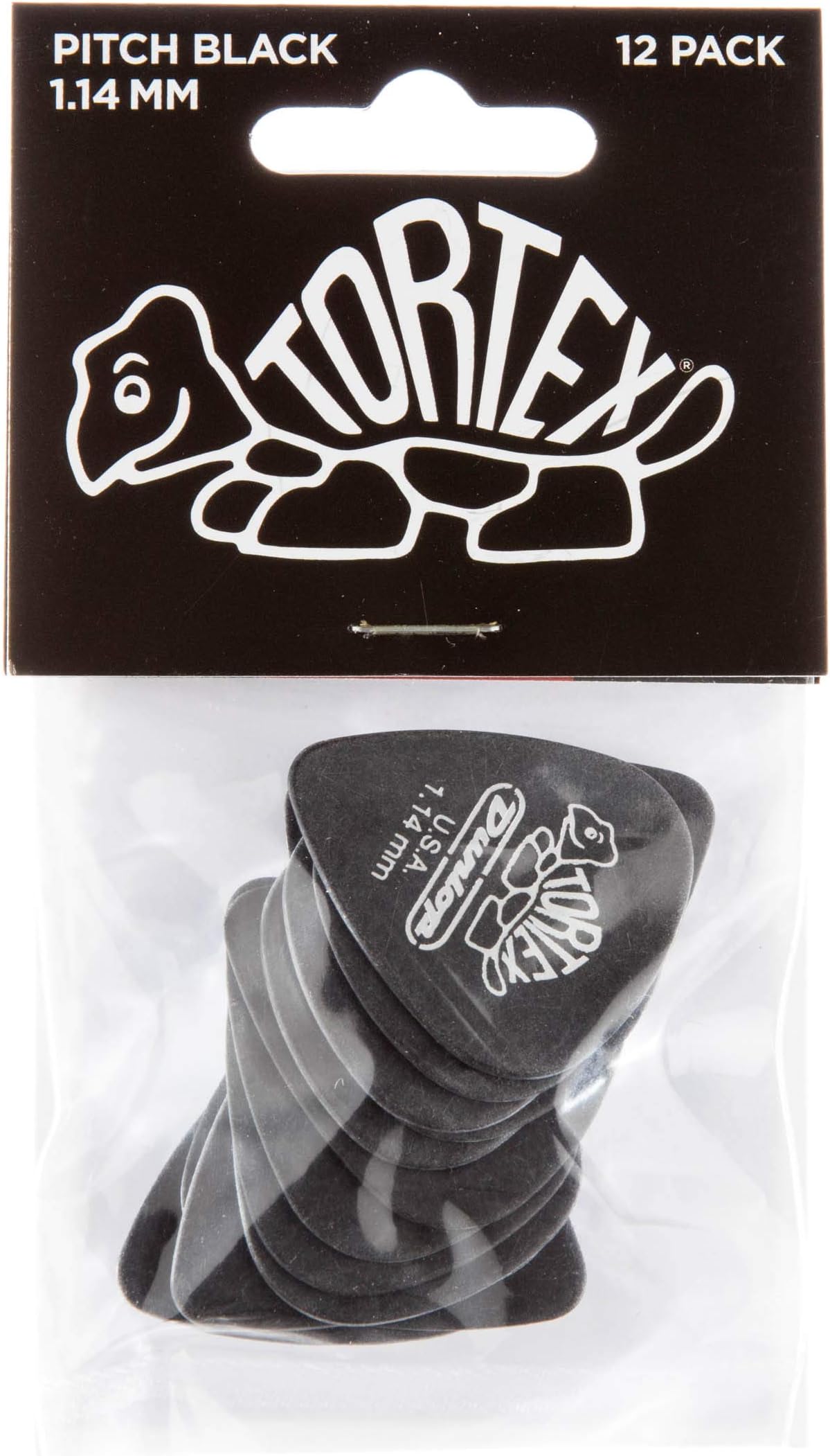 Amazon.com: Dunlop Tortex Pitch Black Standard Guitar Picks 1 Dozen 1. ...