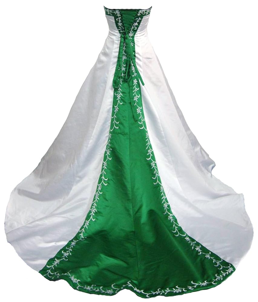 White and emerald green wedding dresses 60 photos - Astyledwedding.com