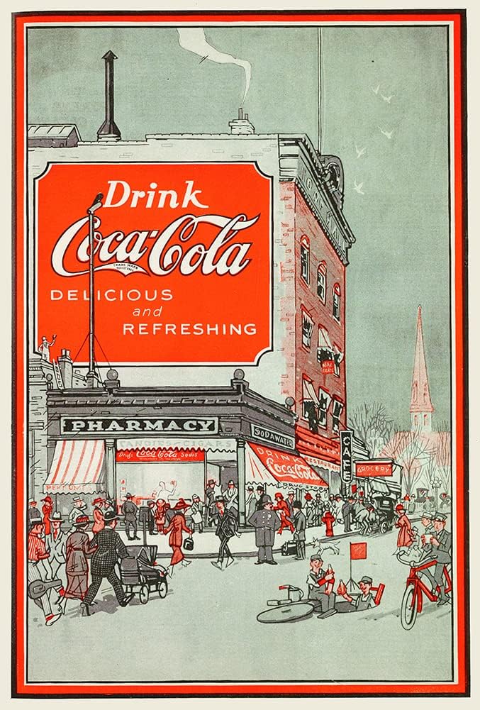 Amazon.com: ArtDirect Drink Coca Cola (1921) 10x14 UnFramed Museum Art ...