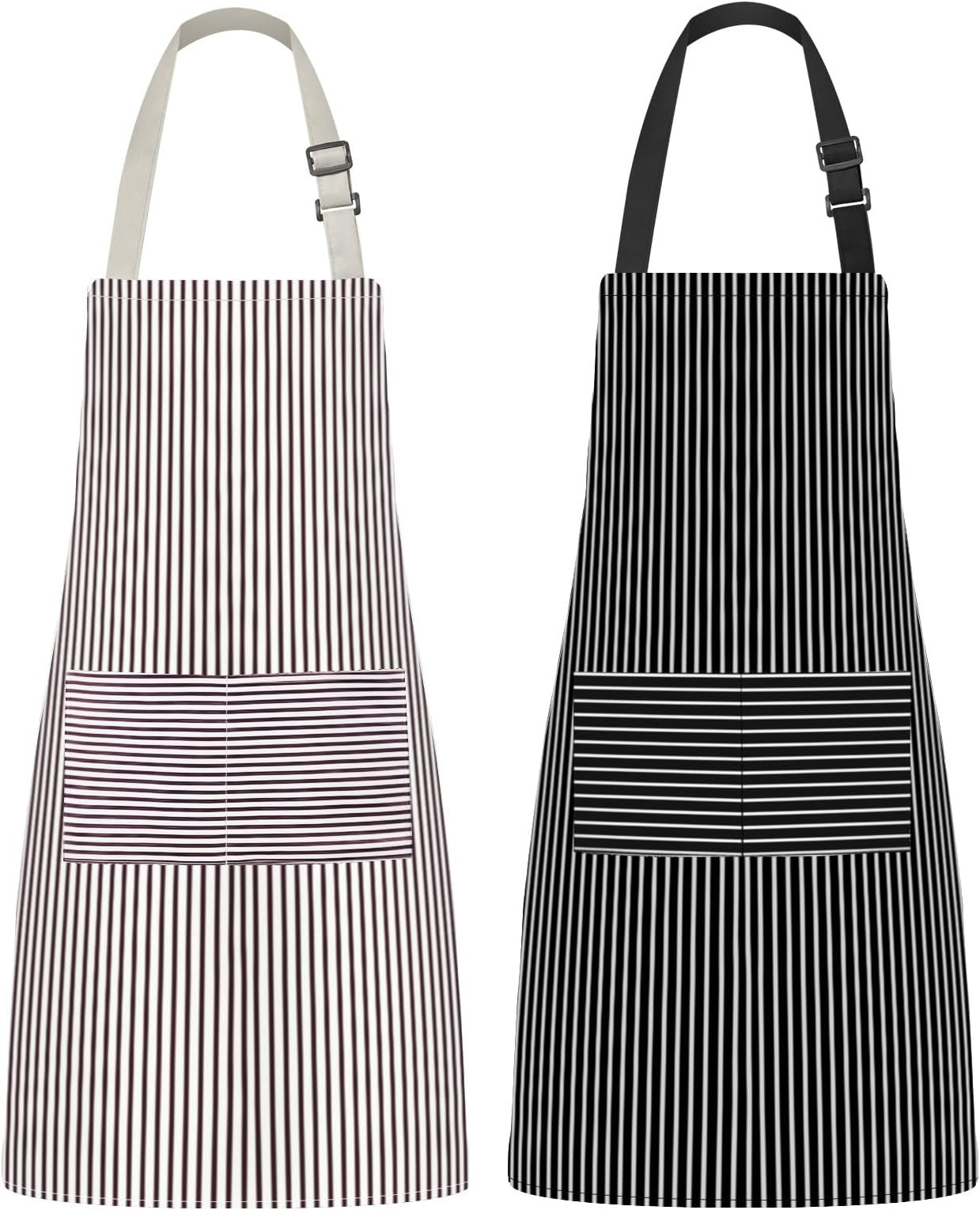 Amazon.com: Lofekea Aprons 2 Pack Adjustable Bib Aprons with 2 Pockets ...