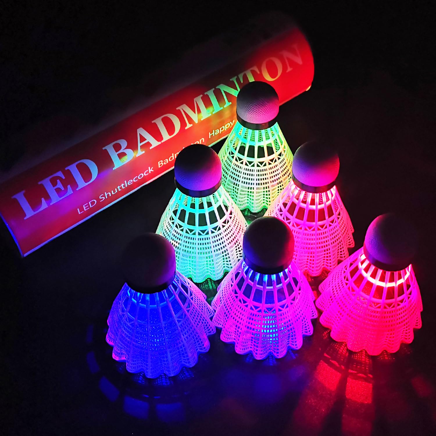 Snapklik.com : LED Badminton Shuttlecocks Nylon, Dark Night Glow ...