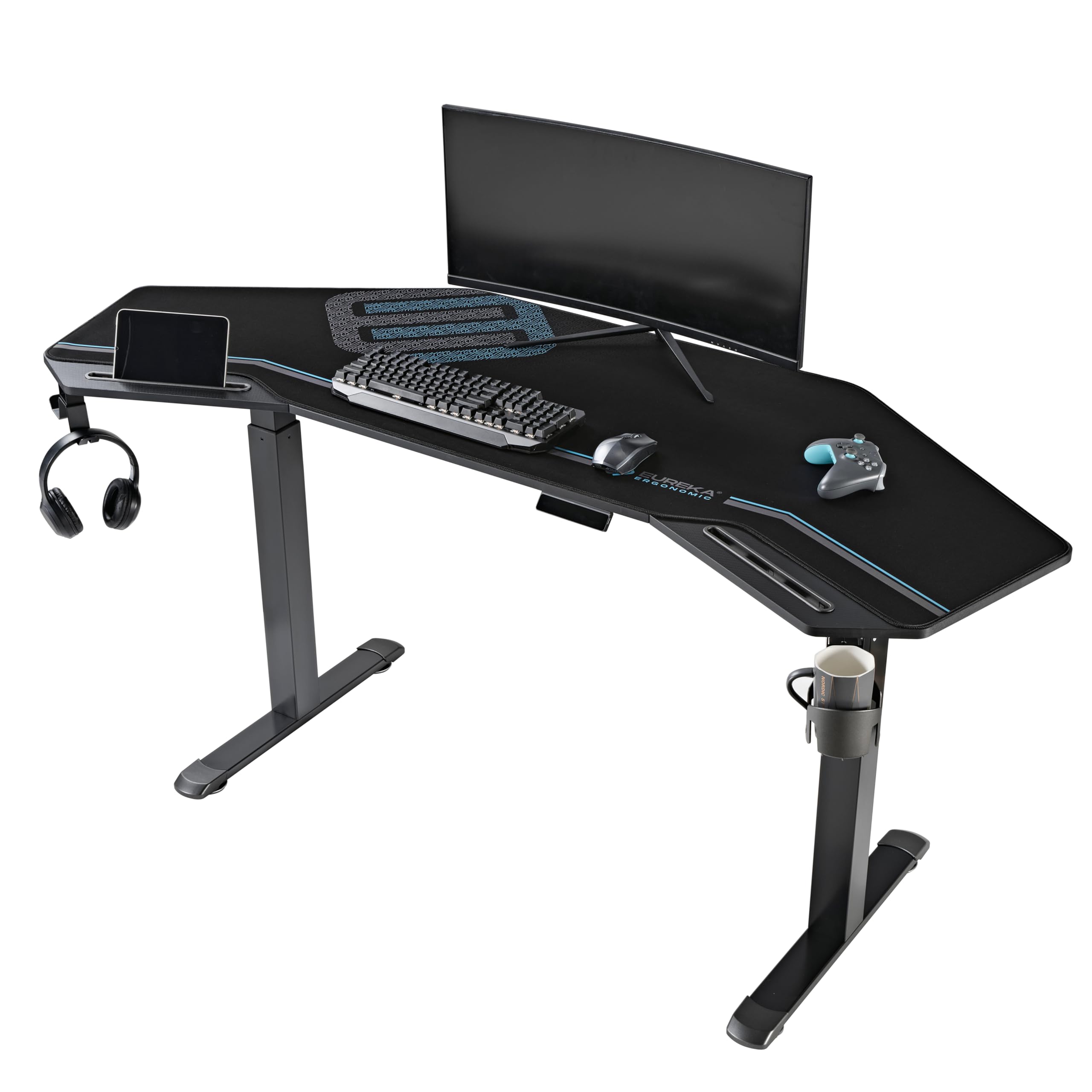 Amazon.com: EUREKA ERGONOMIC Gaming Desk, Standing Desk w Dual Motor,72 ...