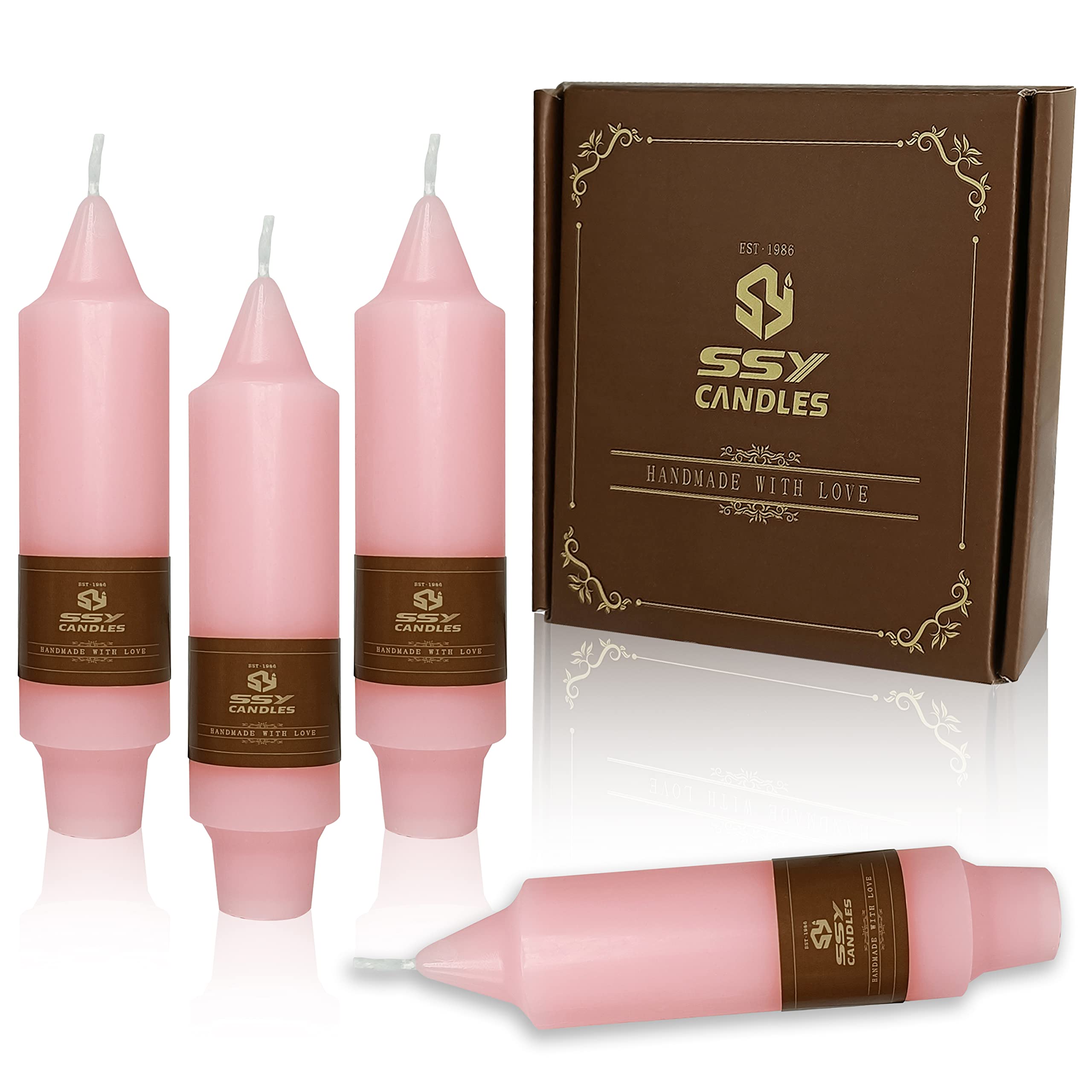 Amazon.com: Taper Candles Smokeless Candles Unscented Candle 5 Inch ...