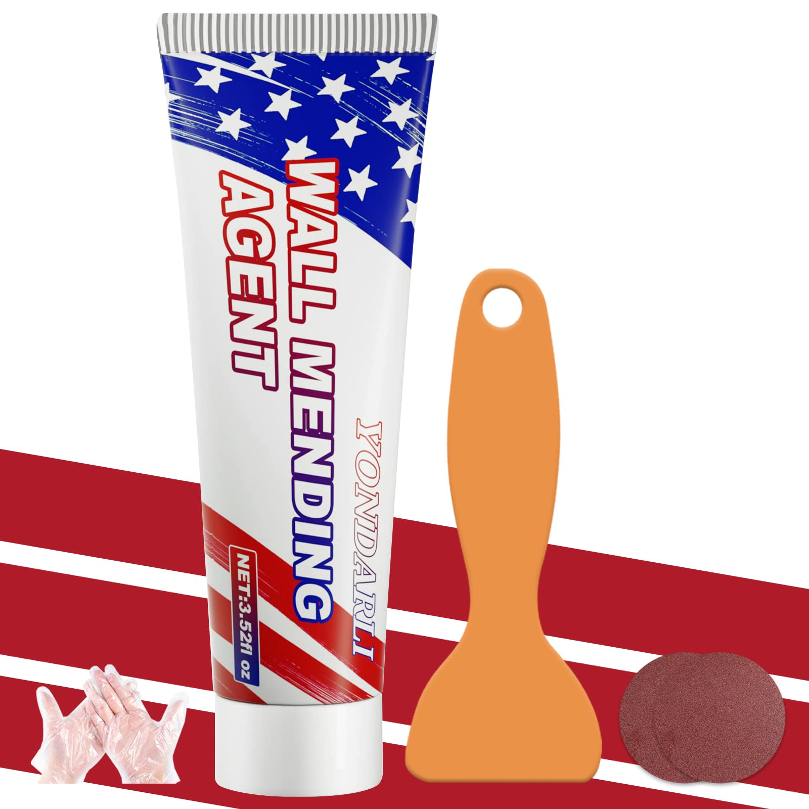 Spackle Wall Repair Kit with Scraper, Waterproof Drywall Patch Repair ...