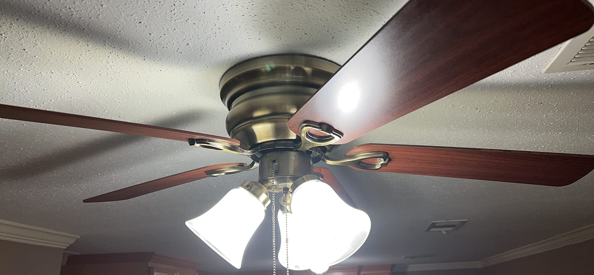 Ceiling Fan Light Covers, Transitional Style Bell Frosted Shade, Milky ...