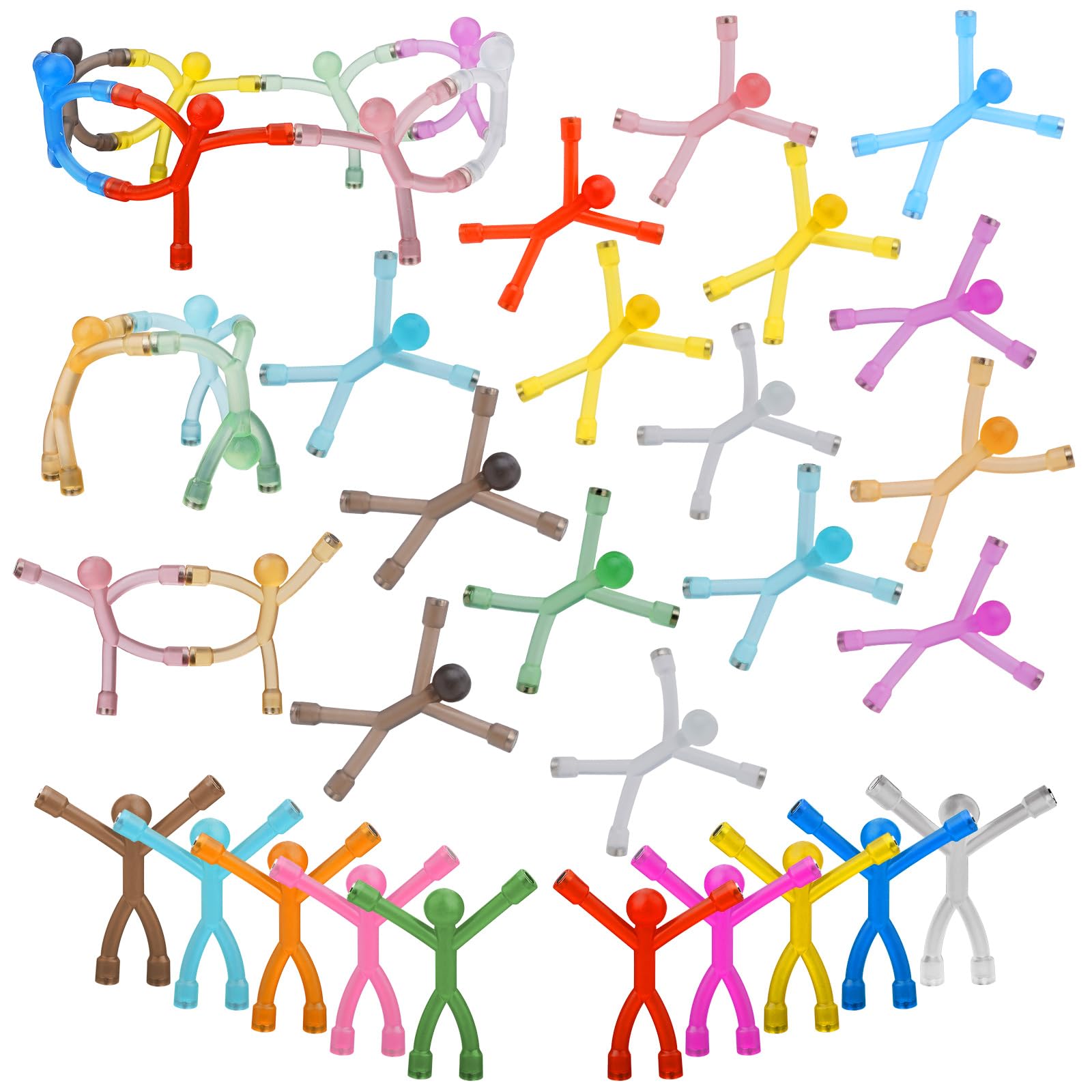 Amazon.com: PUGPAW 40PCS Humanoid Magnetic Men Toys, Cute and Colorful ...