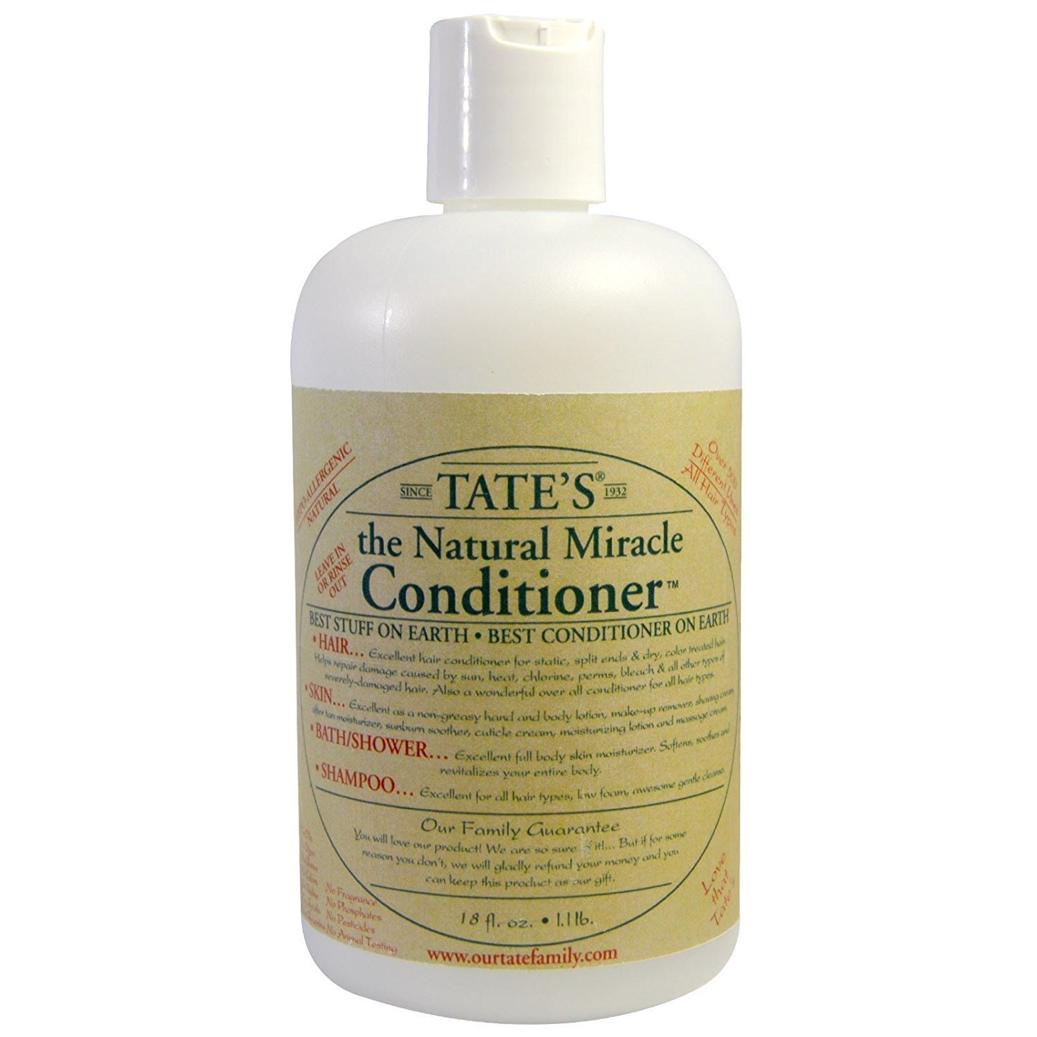 Amazon.com : Tate's Natural Miracle Conditioner - 18 fl oz : Standard ...
