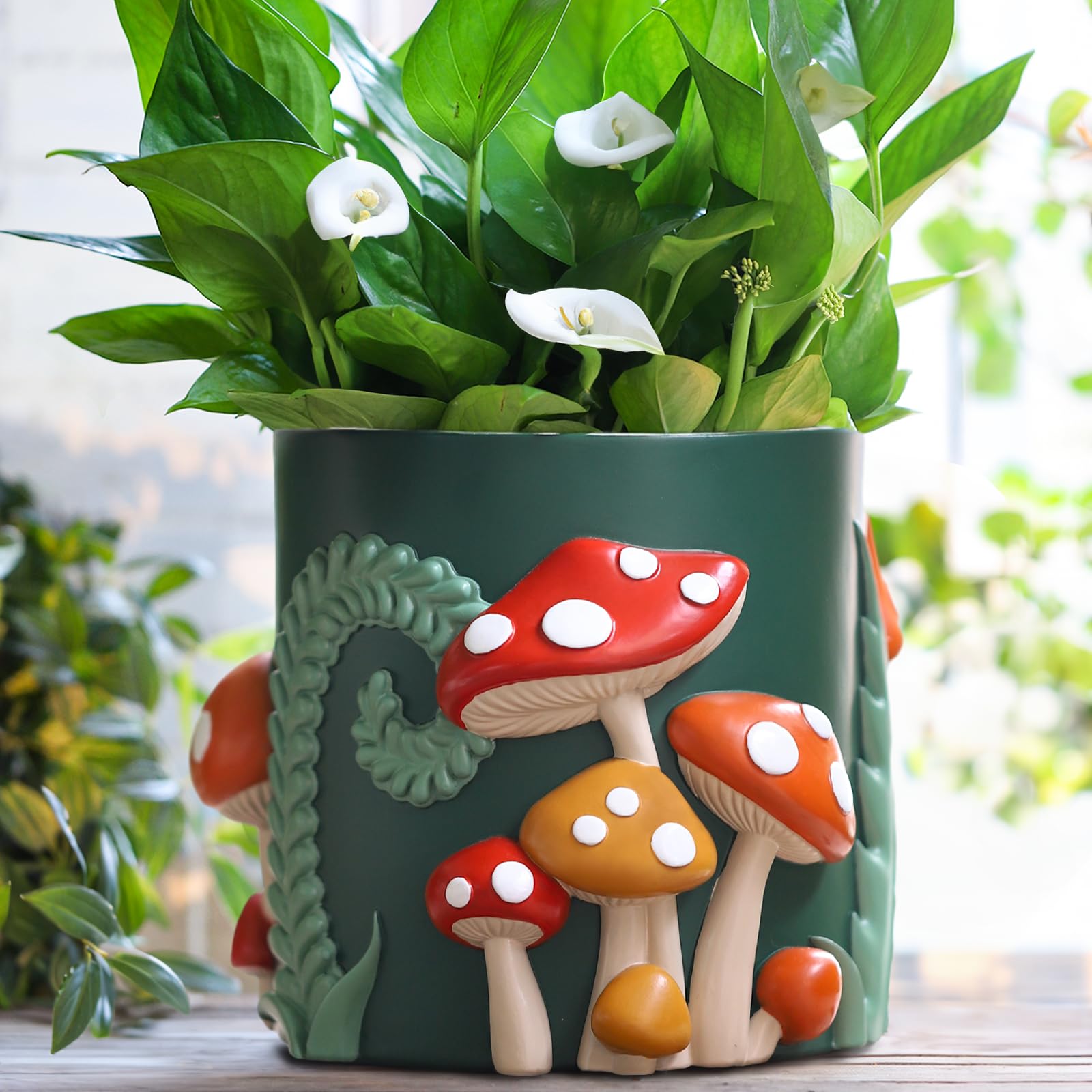 Amazon.com: GUGUGO 8 Inch Colorful Mushrooms Planters Cute Unique ...