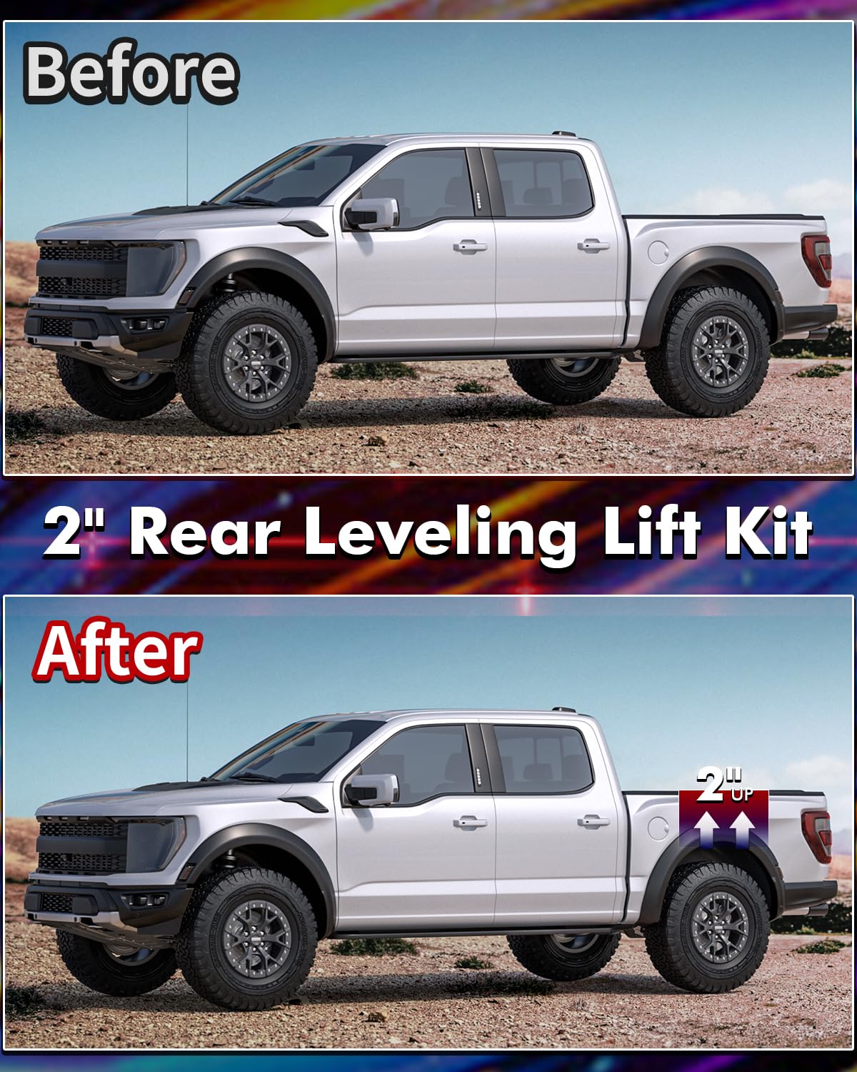 Snapklik.com : Flycle 2 Rear Leveling Lift Blocks For F150, 2 Inch Rear ...
