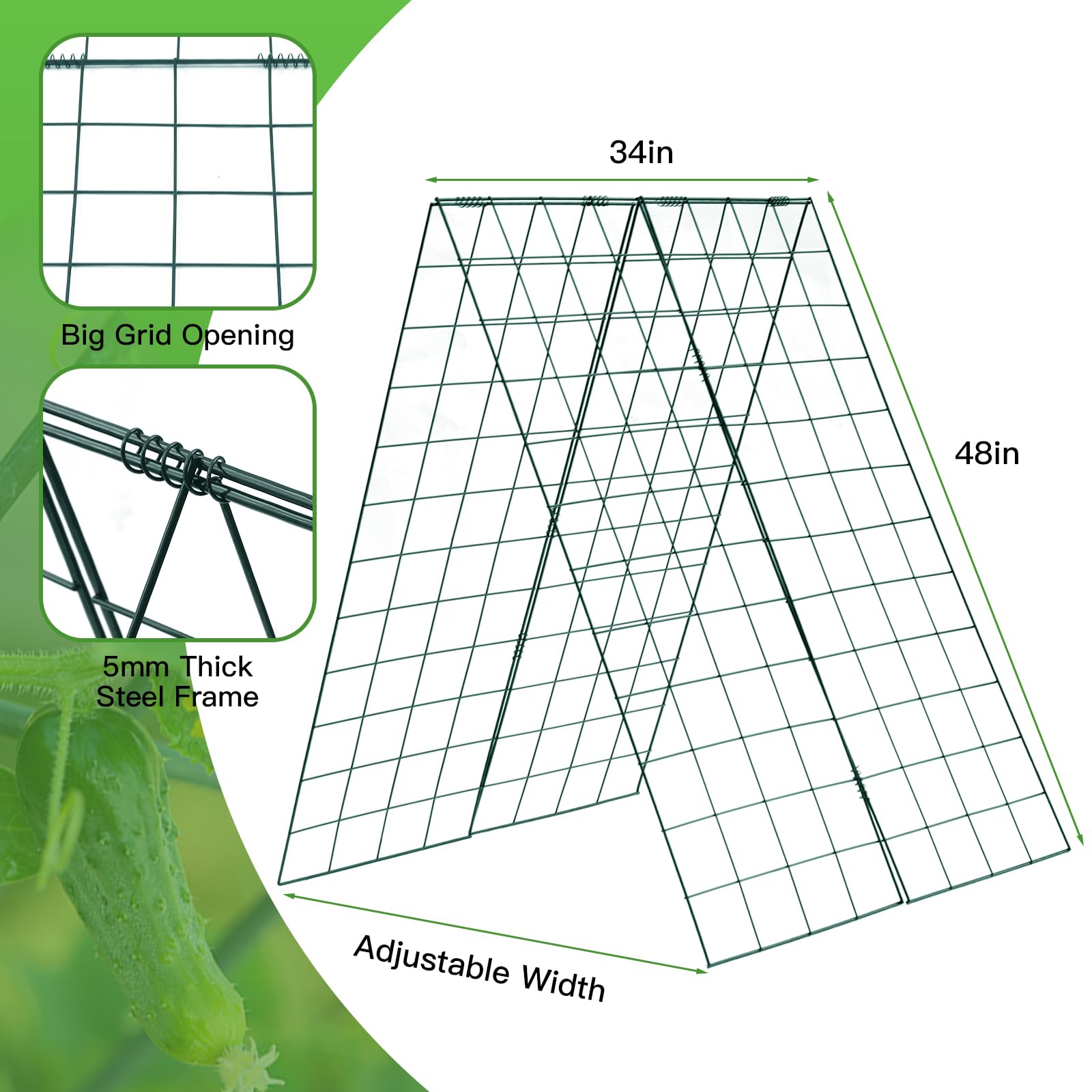 Snapklik.com : Cucumber Trellis 34 X 48 Inche A Frame For Climbing ...