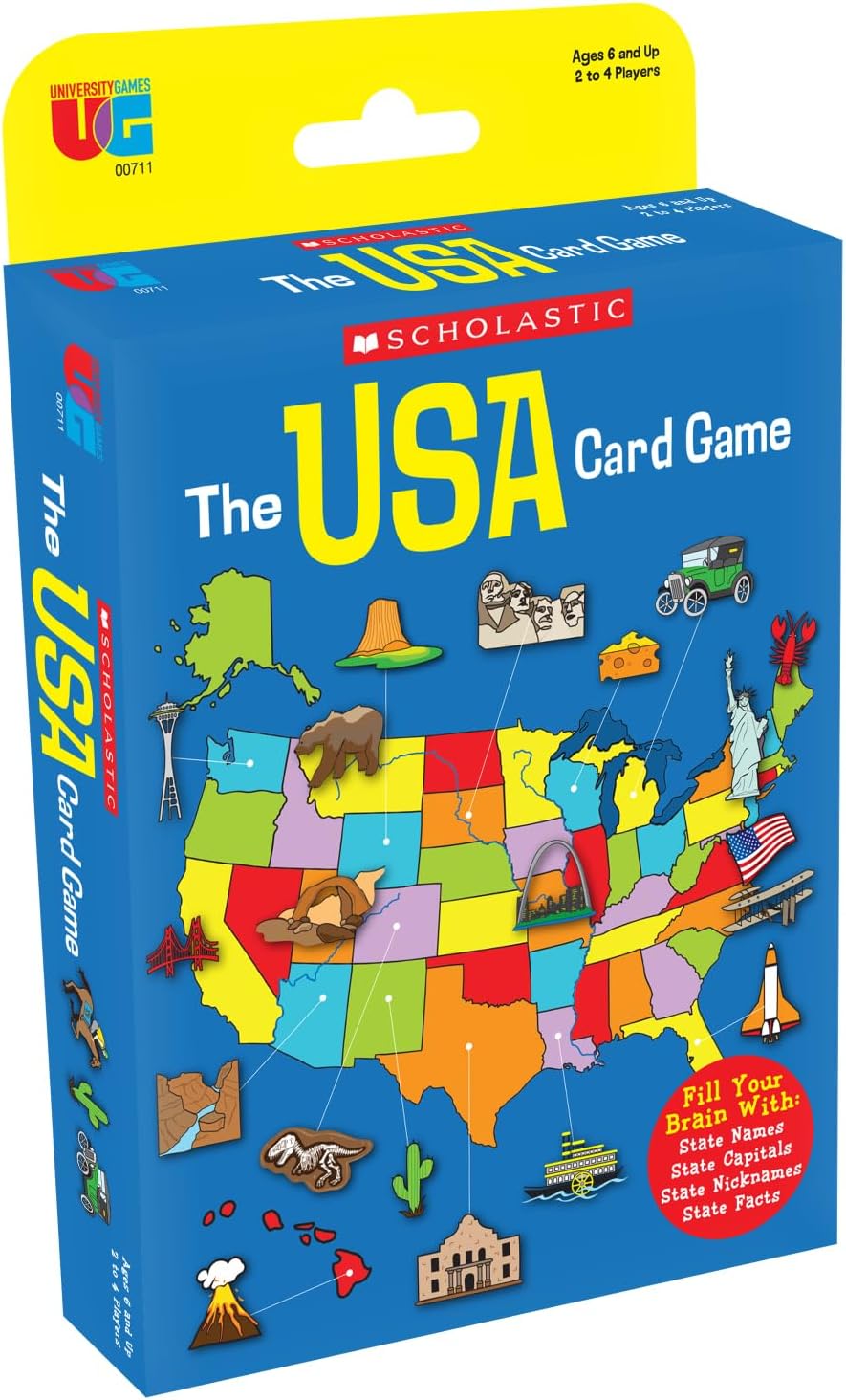 Amazon.com: University Games, Scholastic USA Travel Card Game, Learn ...