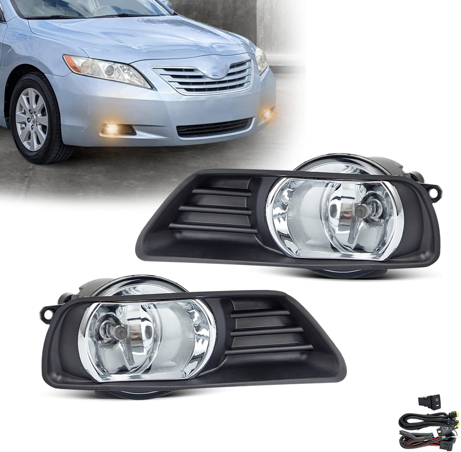 Amazon.com: SPIEGEER Fog Lights Assembly for 2007 2008 2009 Toyota ...