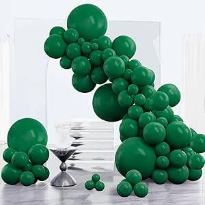 Amazon.com: PartyWoo Hunter Green Balloons, 125 pcs Green Balloons Different Sizes Pack of 36 ...