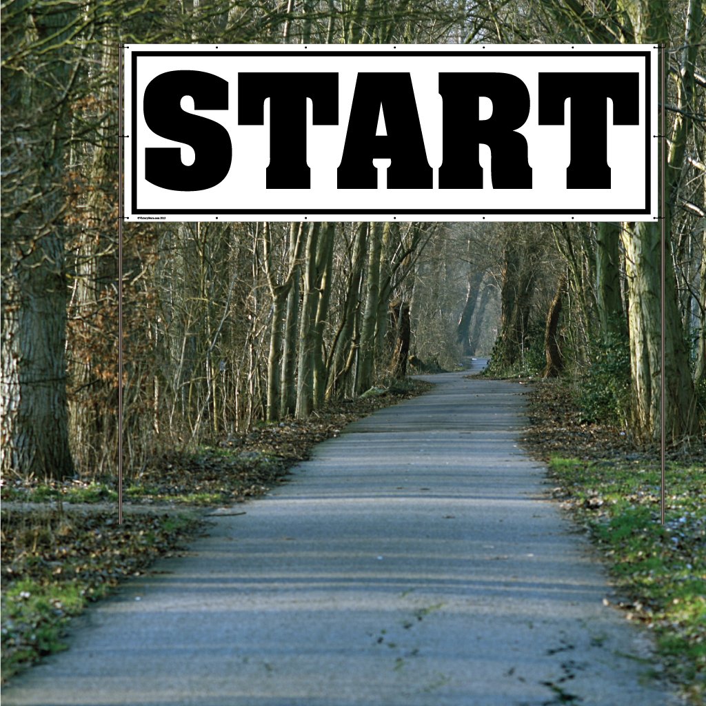 Starting Line Sign