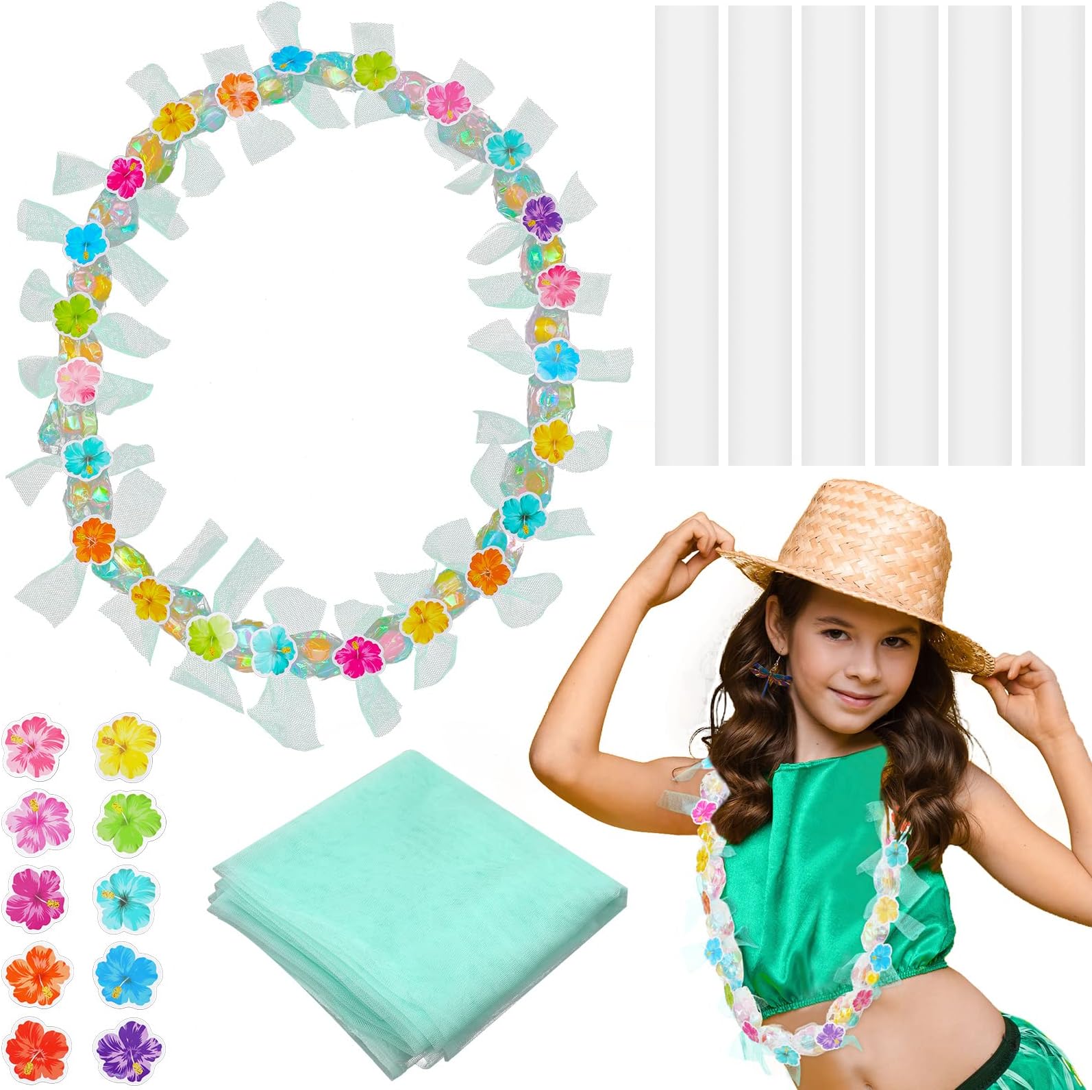 Amazon.com: Outus 50 Pieces Graduation Candy Lei Making Kit Hawaiian ...