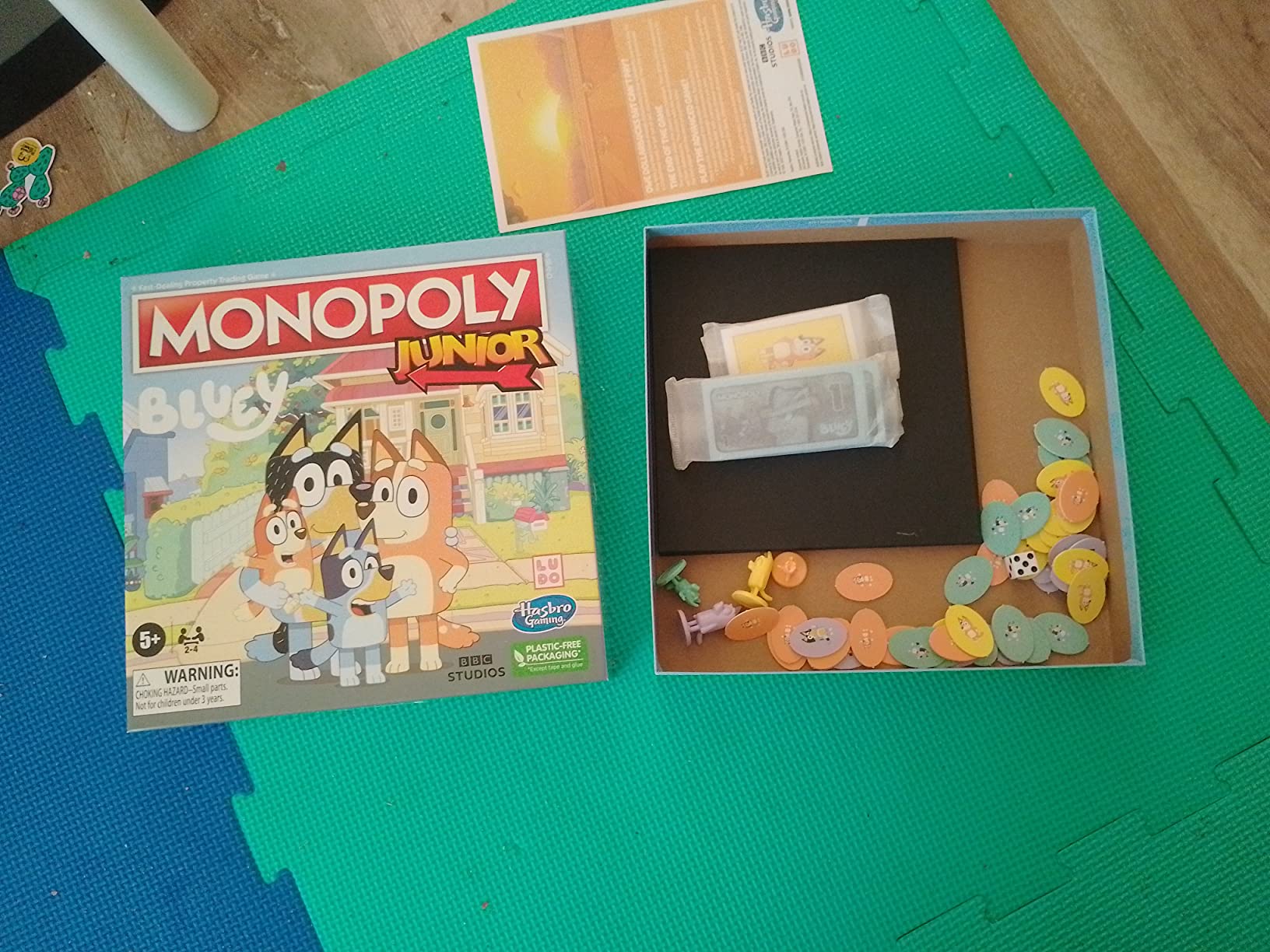 Monopoly Junior: Bluey Edition Board Game for Kids Ages 5+, Play as ...
