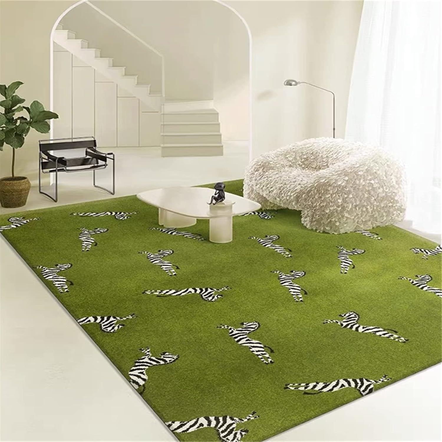 Amazon.com: Zebra Area Rug,6x8ft, African Wild Animal Zebra Jump Print ...