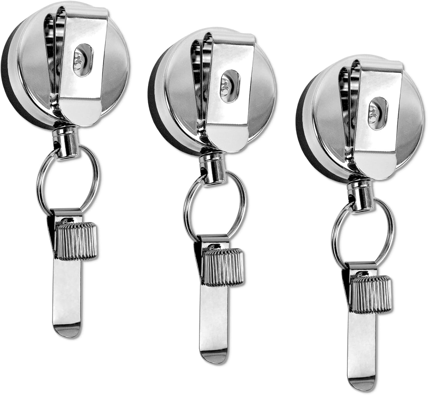 GTILE 3 Pcs Retractable Pull Pen Pencil Holder, Badge Reel Pen Clip ...