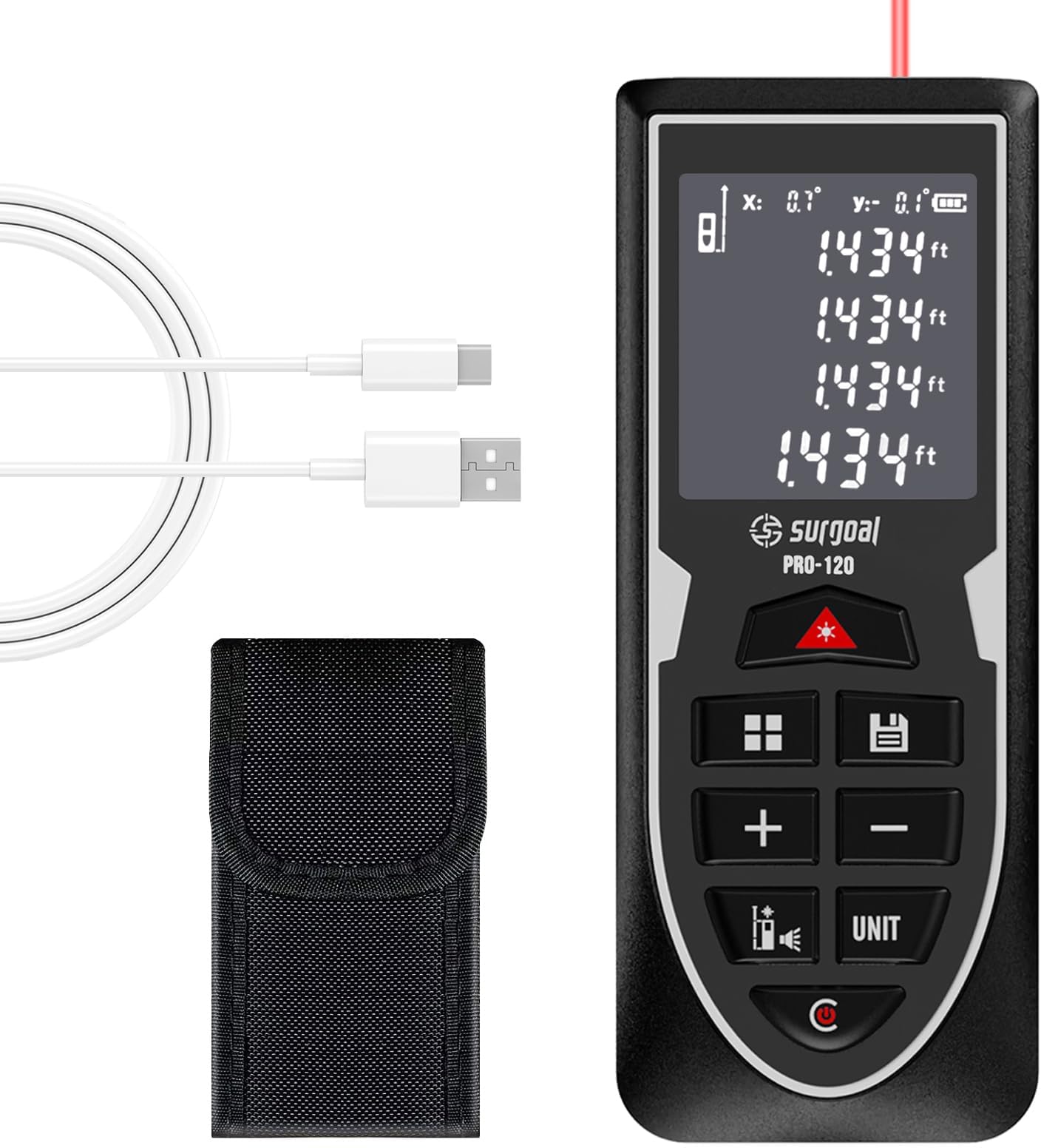 Amazon.com: Laser Measurement, DECTEAM 165ft Digital Laser Distance ...