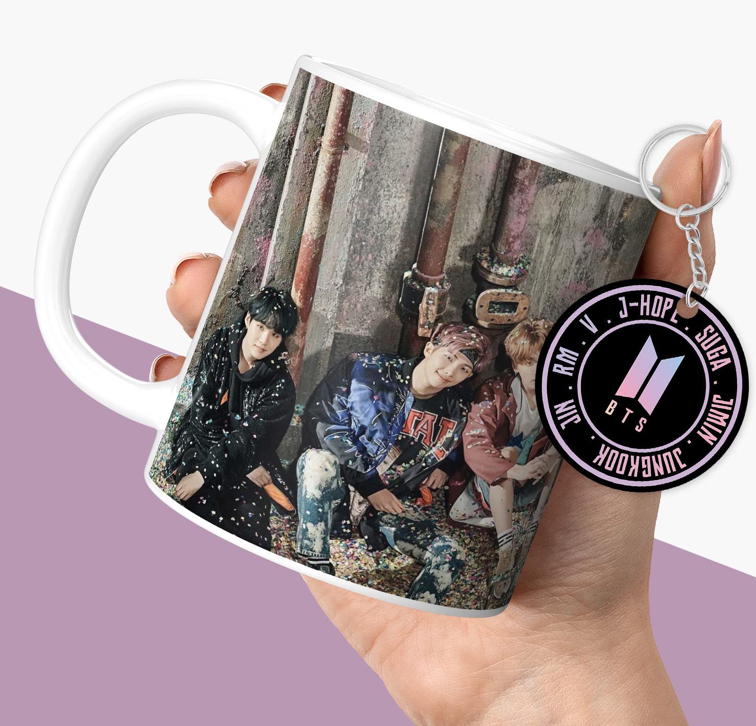 Buy LAMF BTS Printed Mug with Keychain for Girls Boys Birthday Gift for ...