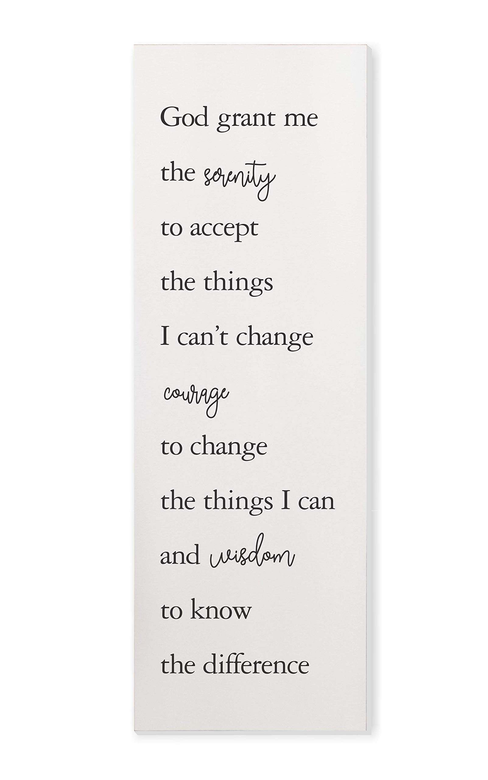 Amazon.com : Serenity Prayer Block Rustic Wood Wall Sign 6x18 : Home ...