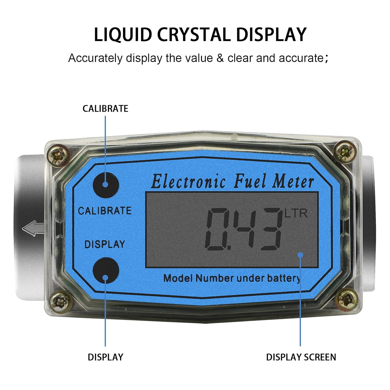 Fuel Meter Flow Accuracy 5% Digital Turbine Measurement Working Voltage ...