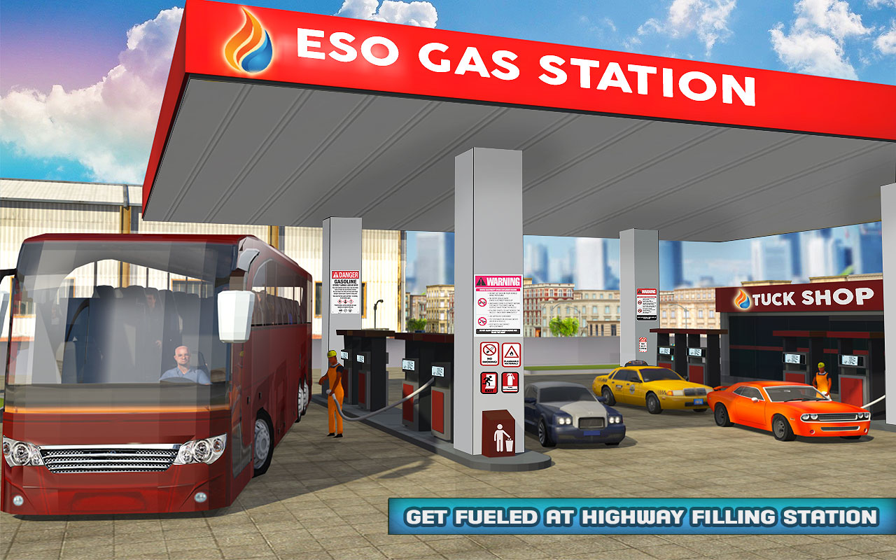 Smart Bus Wash Service Gas Station Parking Games 2018: Real Bus ...