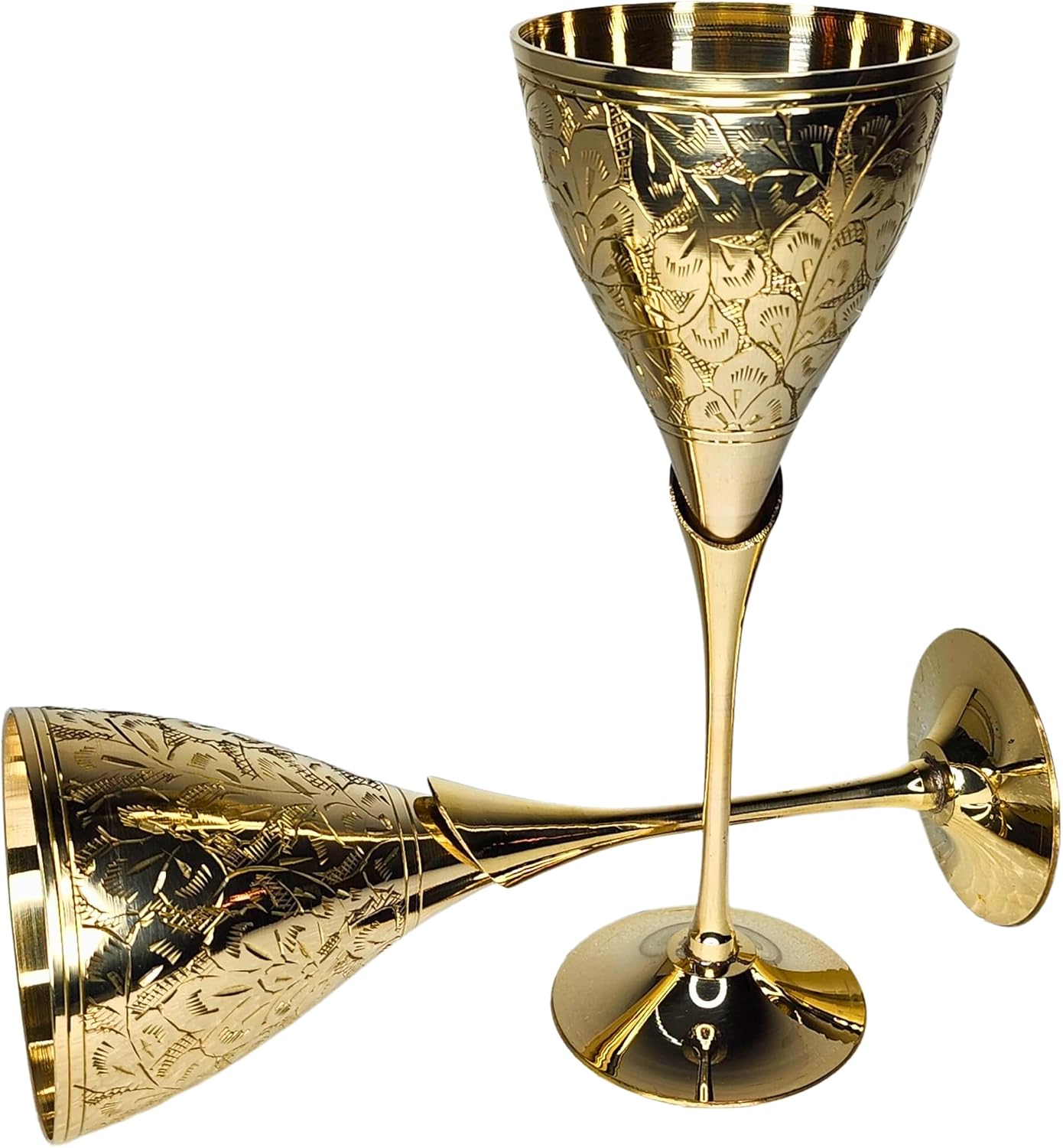 Amazon.com: ANTIQUANA Premium Goblet Solid Brass Royal Wine Cup ...
