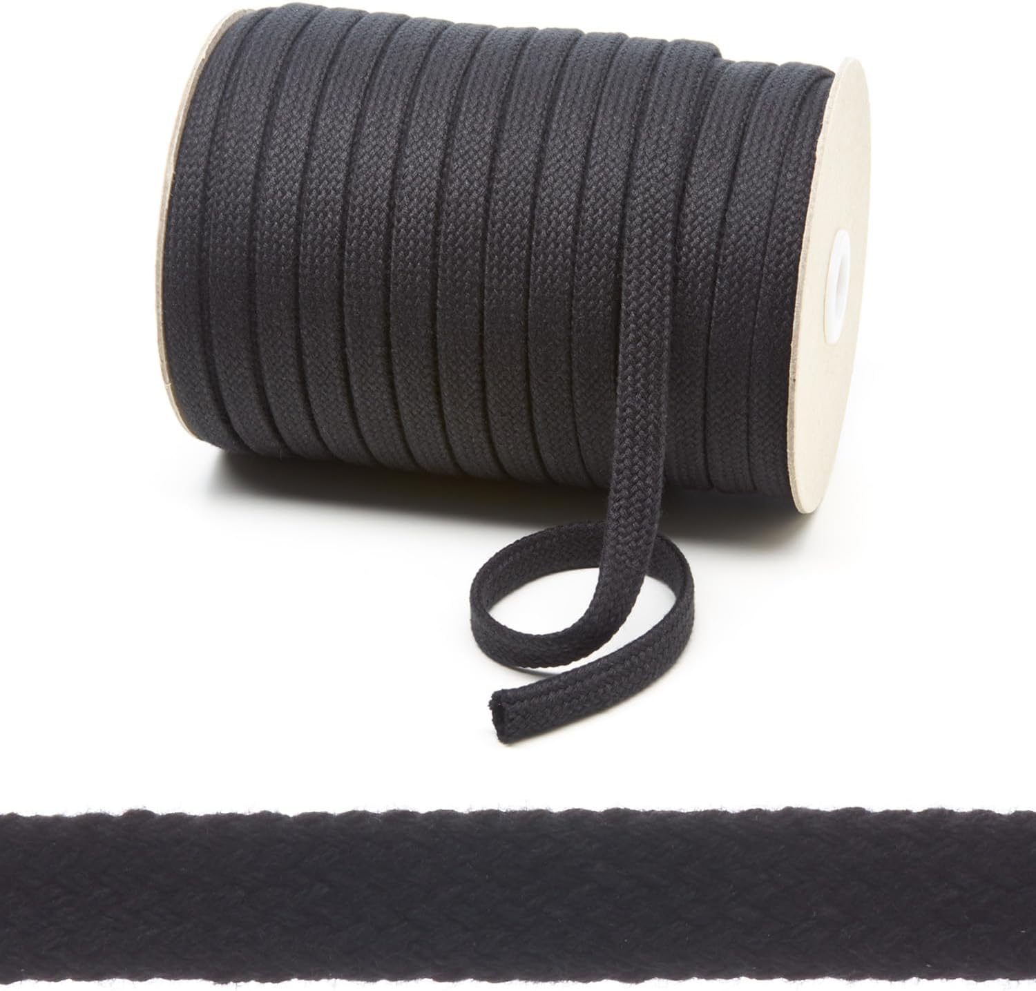11mm Flat 100% Cotton Tubular Hollow Braid Thick Jogger Hoodie Drawcord ...