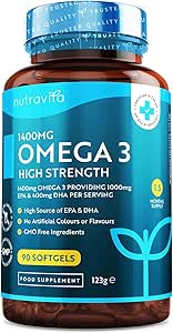 Nutravita Omega-3 High Strength 2000mg Fish Oil Per Serving (Providing ...