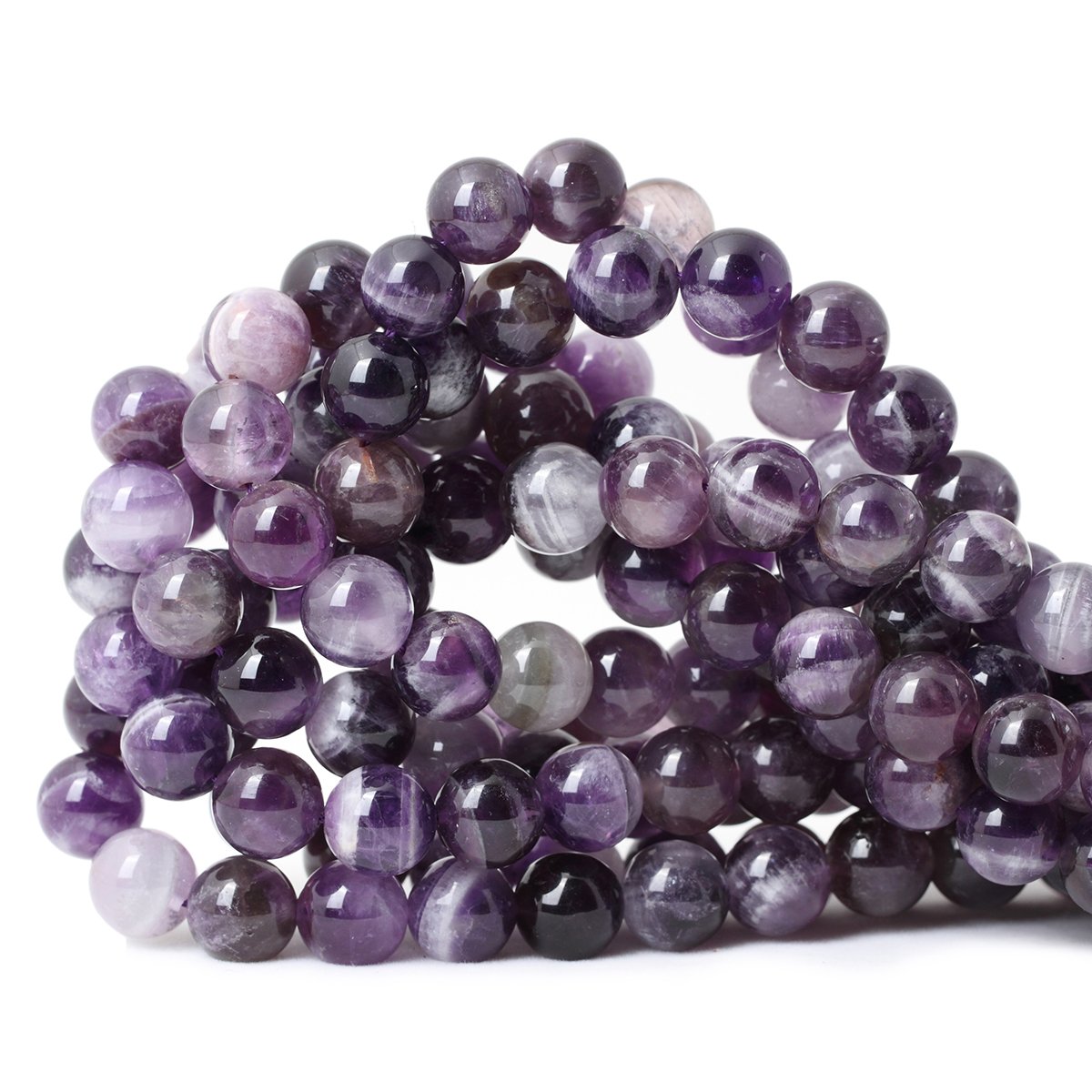 Amazon.com: CHEAVIAN 35PCS 10mm Natural Dog Teeth Amethyst Gemstone ...