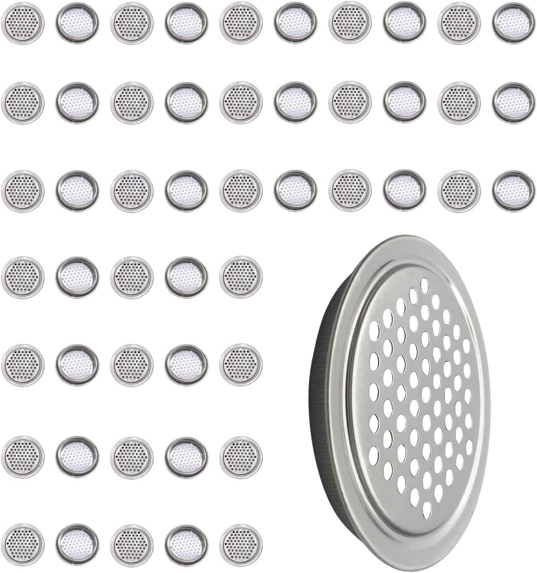 JOMIANK 20PS Round Soffit Vents, 53mm/2'' Black Stainless Steel ...