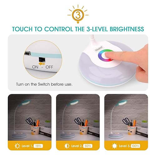 Snapklik.com : 2 Pack LED Desk Lamp Cordless Rechargeable Battery ...