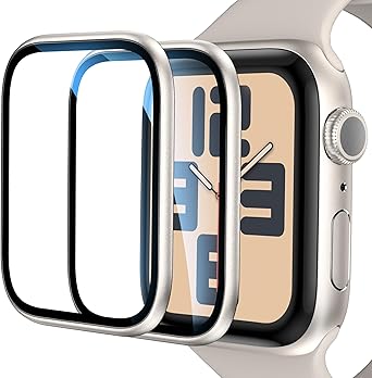 Amazon.com: EWUONU [2 Pack] for Apple Watch Screen Protector 44mm SE 3/ ...