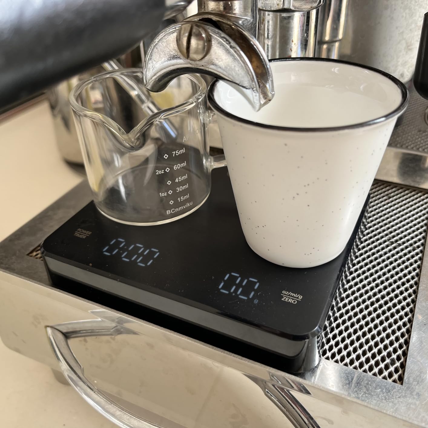 B-Qtech Small Coffee Scale with Timer, Rechargeable Espresso Coffee ...