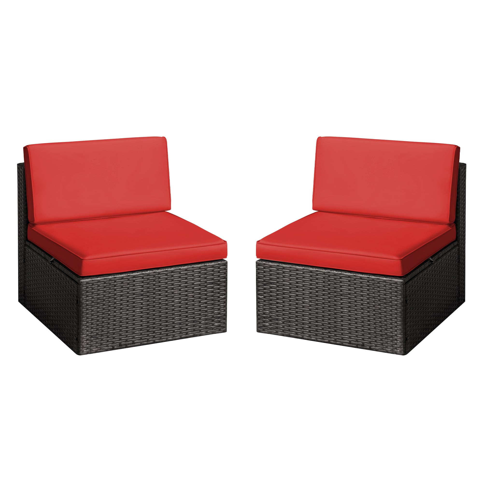 Snapklik.com : Greesum 2 Piece Patio Conversation Set Wicker Rattan ...