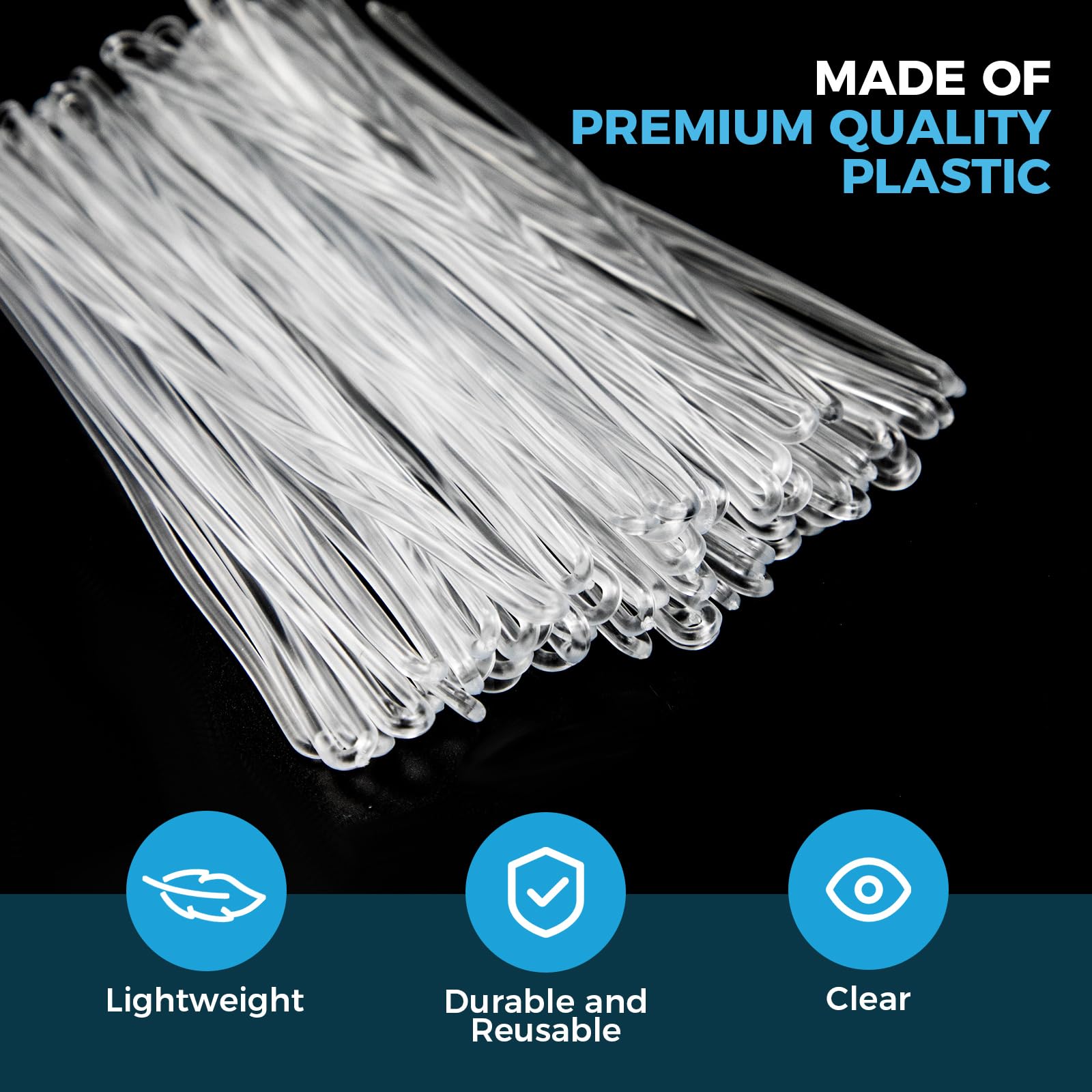 Snapklik.com : Lyzskco 100-Piece Clear Plastic Luggage Tag Loops ...
