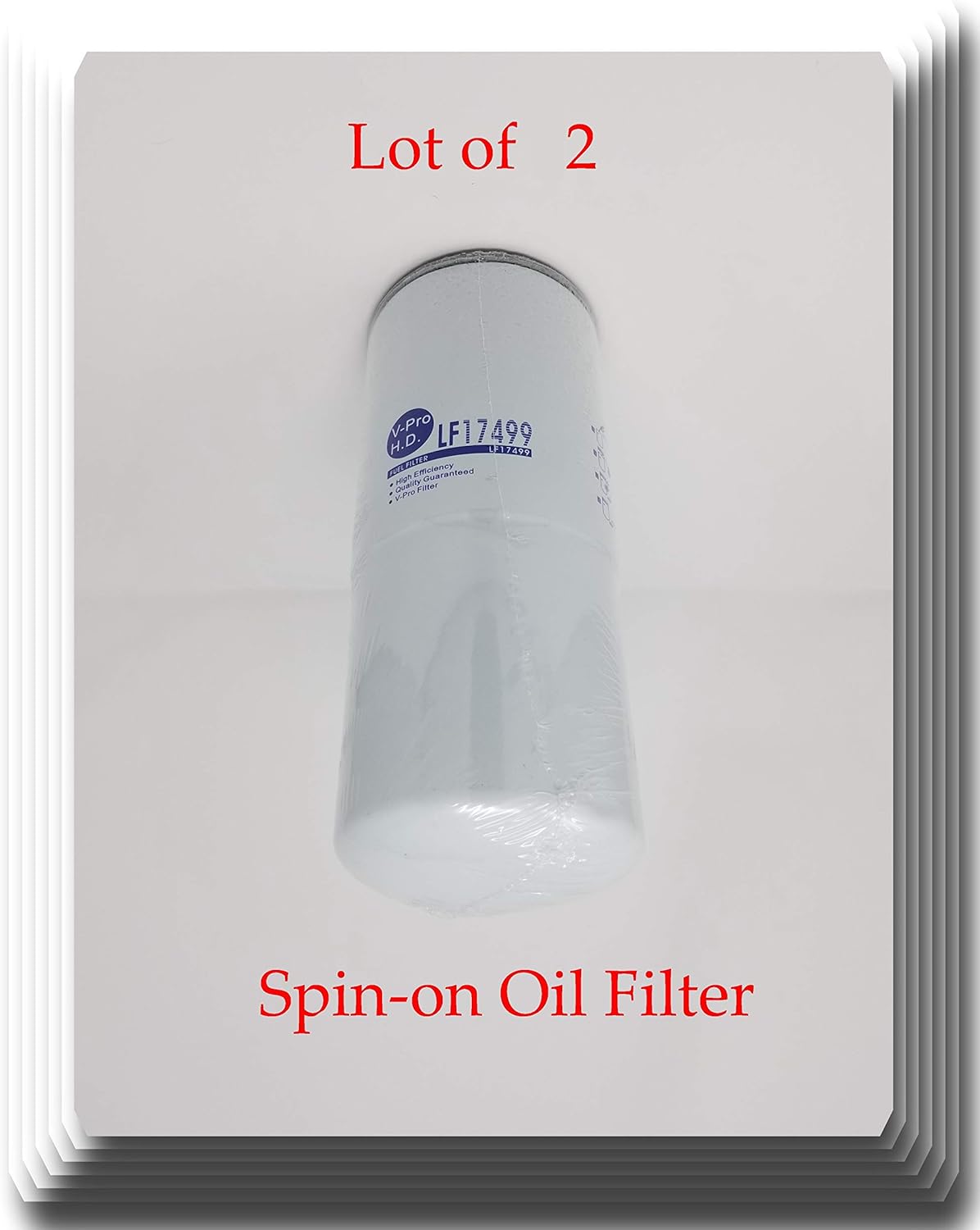 Amazon.com: LF17499v [ 2 Filters ] V-Pro H.D Lube Oil Filter Replaces ...