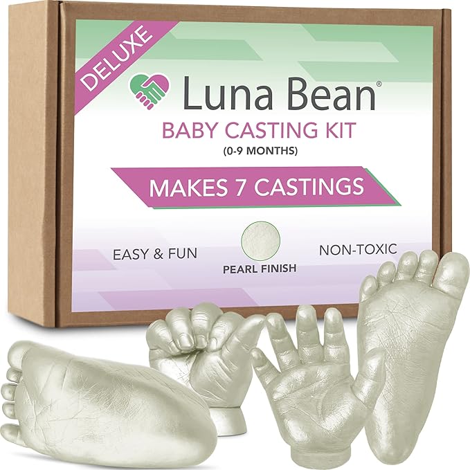 Amazon.com: Luna Bean Deluxe 3D Prints Baby Casting Kit (Pearl) : Arts ...