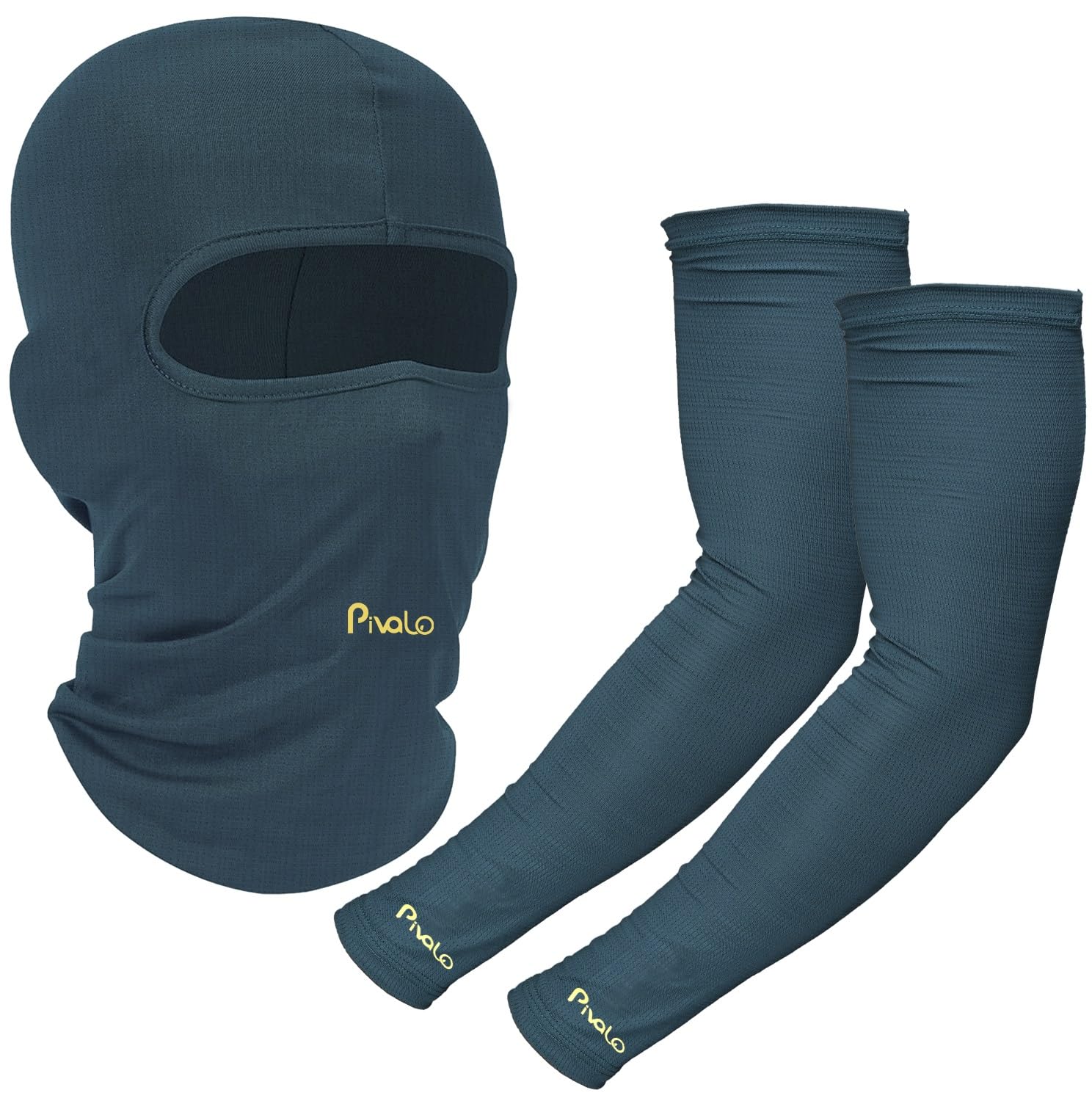 Pivalo Arm Sleeves & Balaclava Set Washable Full Face Mask Combo with ...