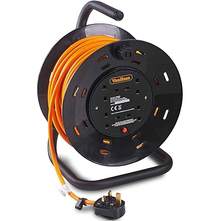SMJ 110V Light Industrial Extension Cable Open Drum Reel - Thermal Cut ...