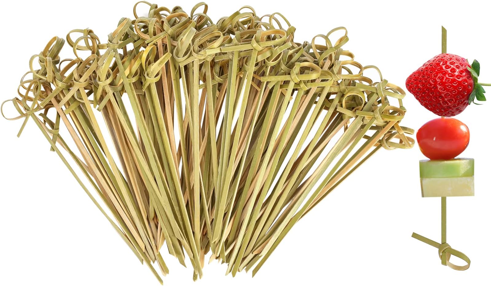 Amazon.com | Nuogo 1000 Pcs Bamboo Cocktail Picks 4.13 Inch Sticks ...