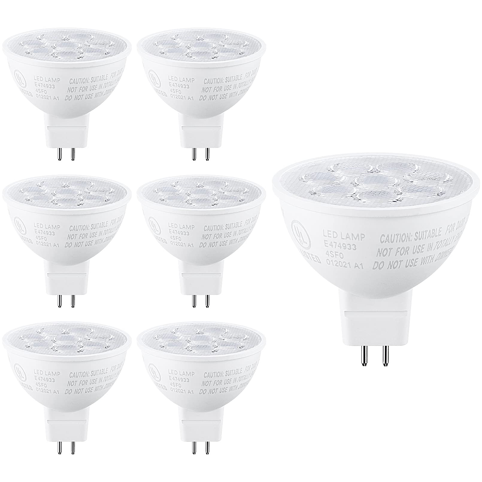 TORCHSTAR MR16 LED Bulbs 50W Halogen Equivalent, 550LM Super Bright 6 ...