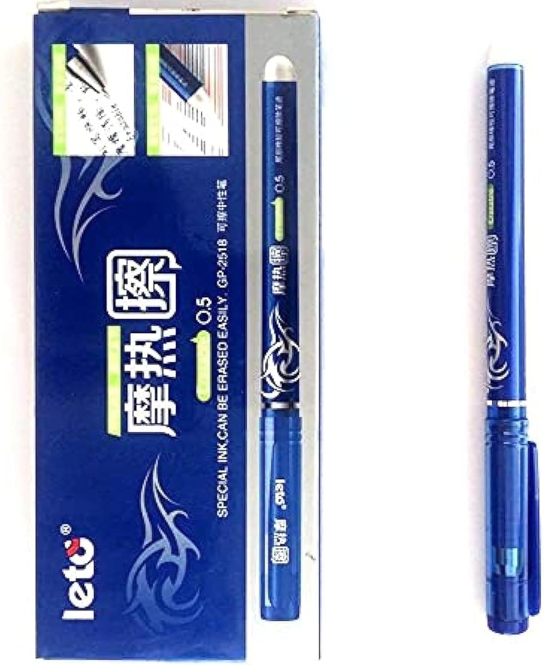 Leto Erasable Ink Pen - 12 Pieces, Blue: Buy Online at Best Price in ...