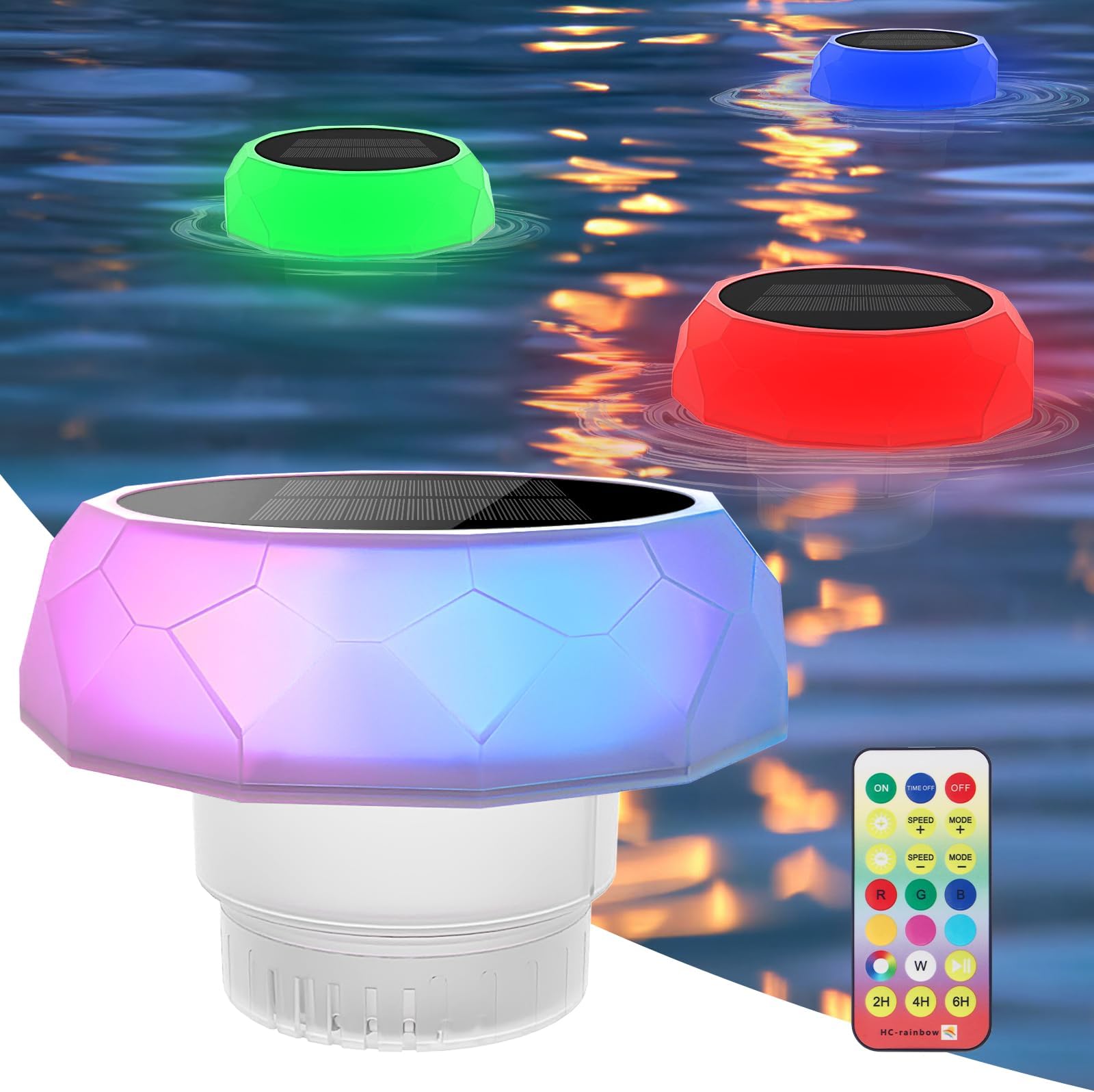 Amazon.com : iVict Pool Chlorine Floater with Solar Light, Chlorine ...