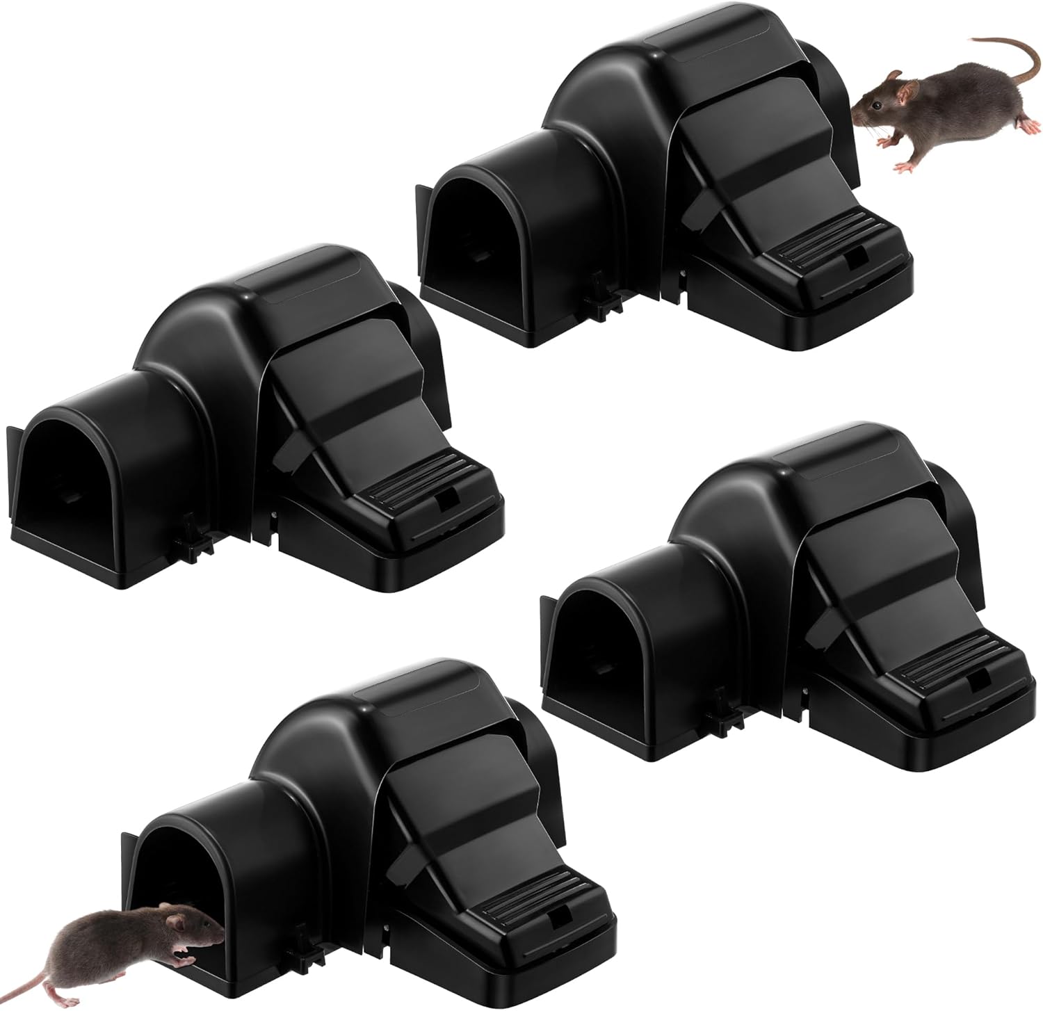 4 Pack Rat Traps That Kill Instantly, Friendly Pest Rats Killer for Large UK Rats, Value Mouse ...