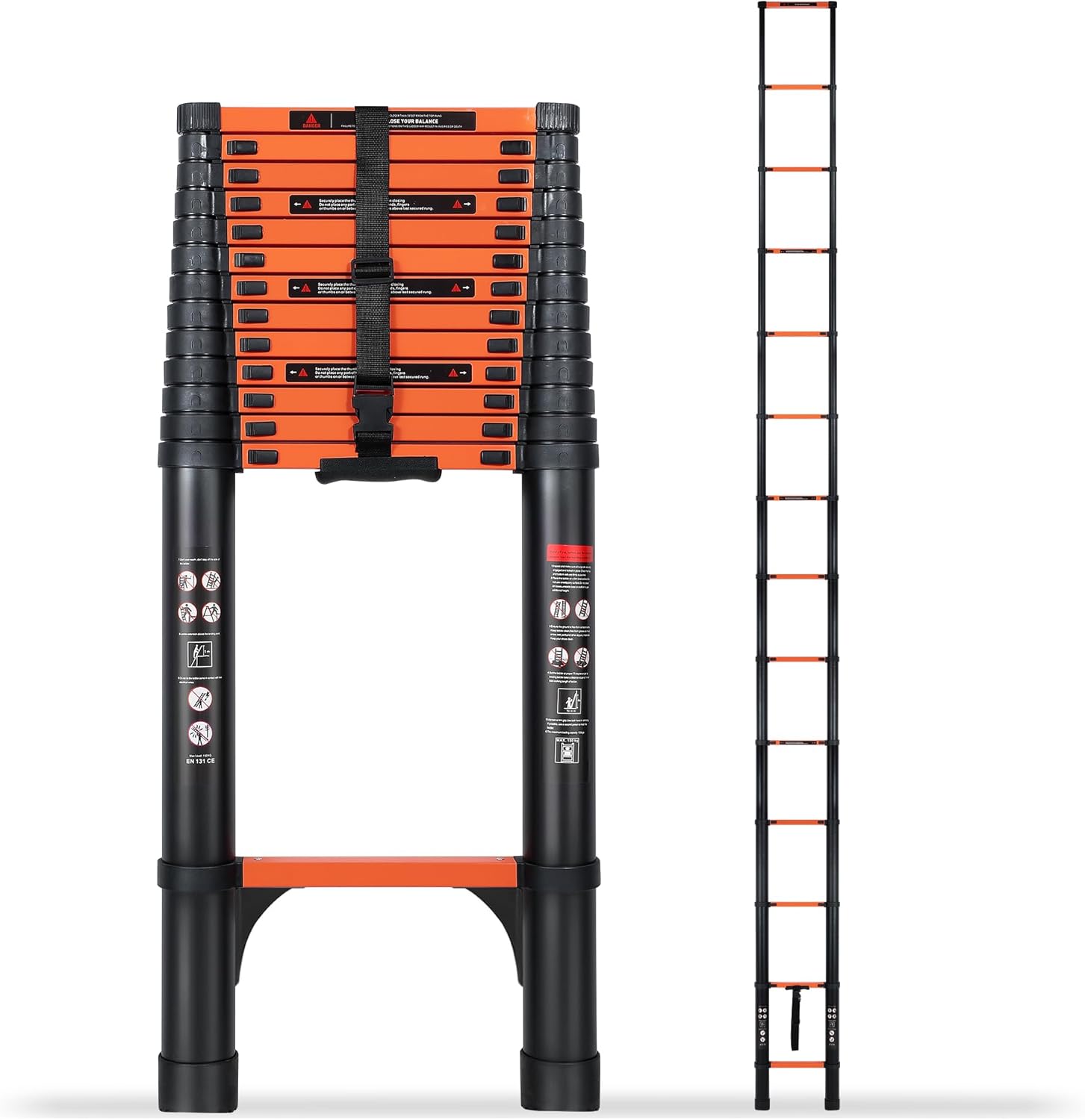 SINMEIRUN 20.3FT Telescoping Ladder, Portable Extension Folding Ladder ...