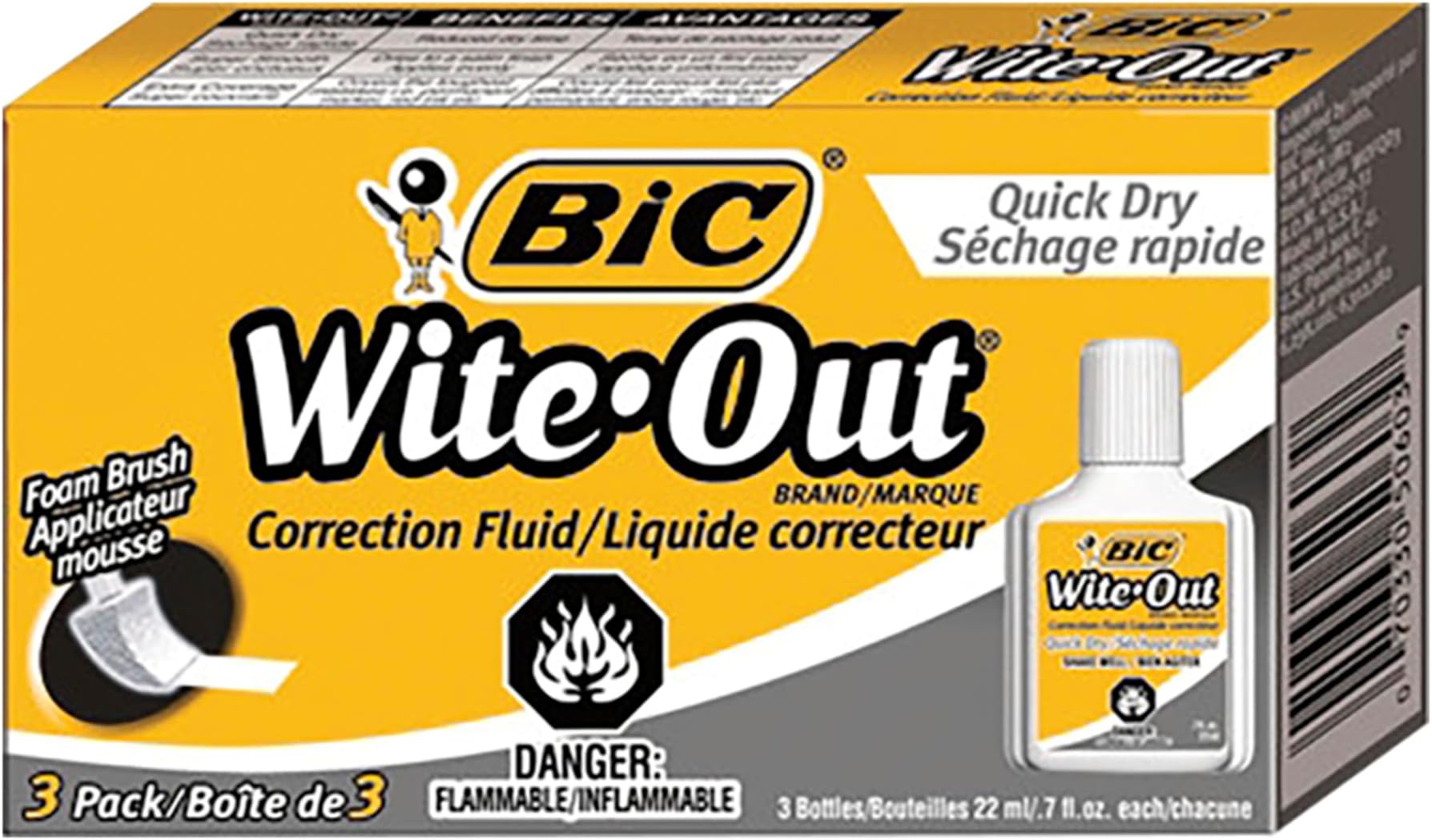 Amazon.com: BIC Wite-Out Quick Dry Correction Fluid (pack of 12 ...