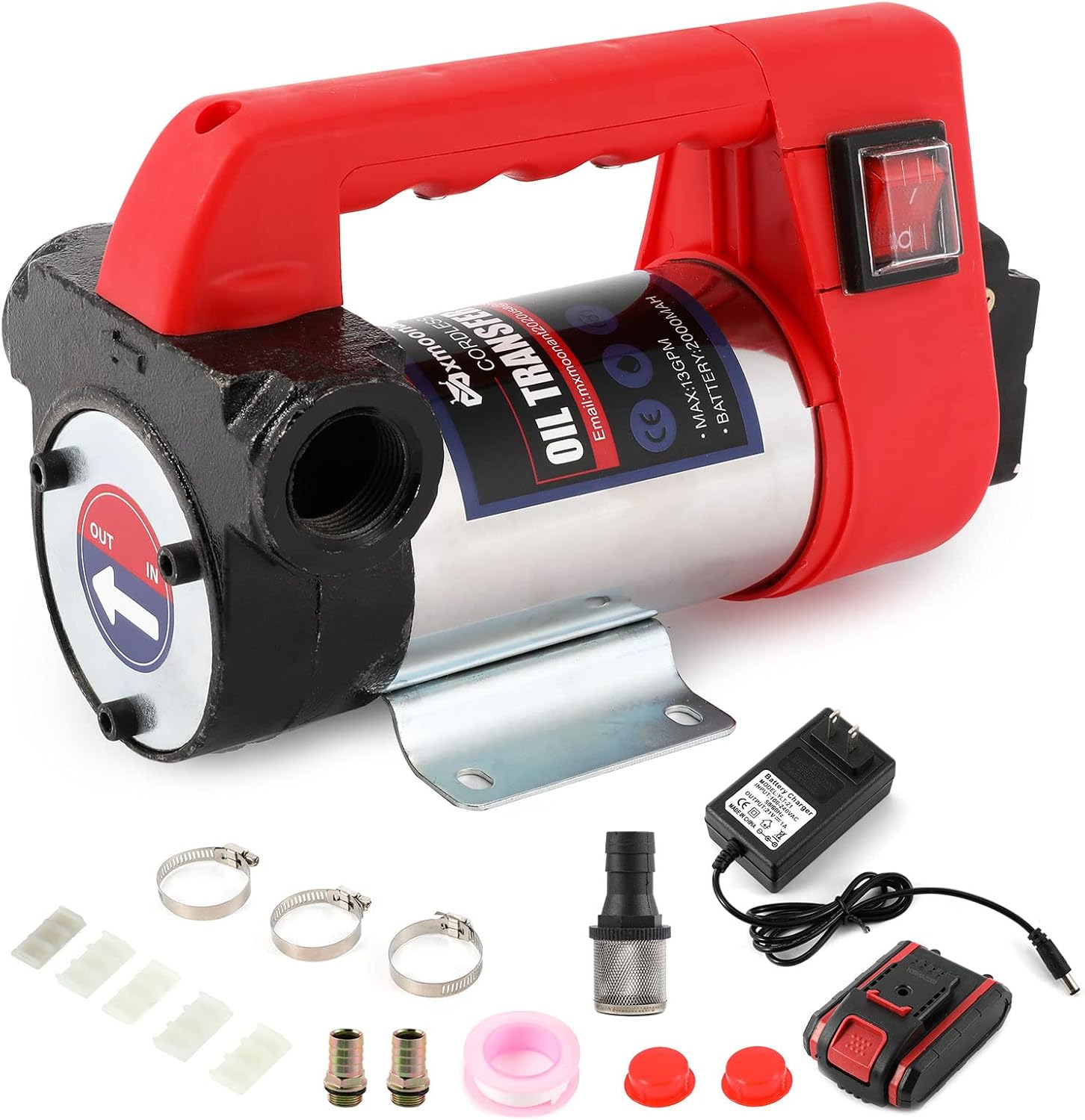 Amazon.com: Mxmoonant 13GPM Cordless Diesel Transfer Pump, Electric Oil ...